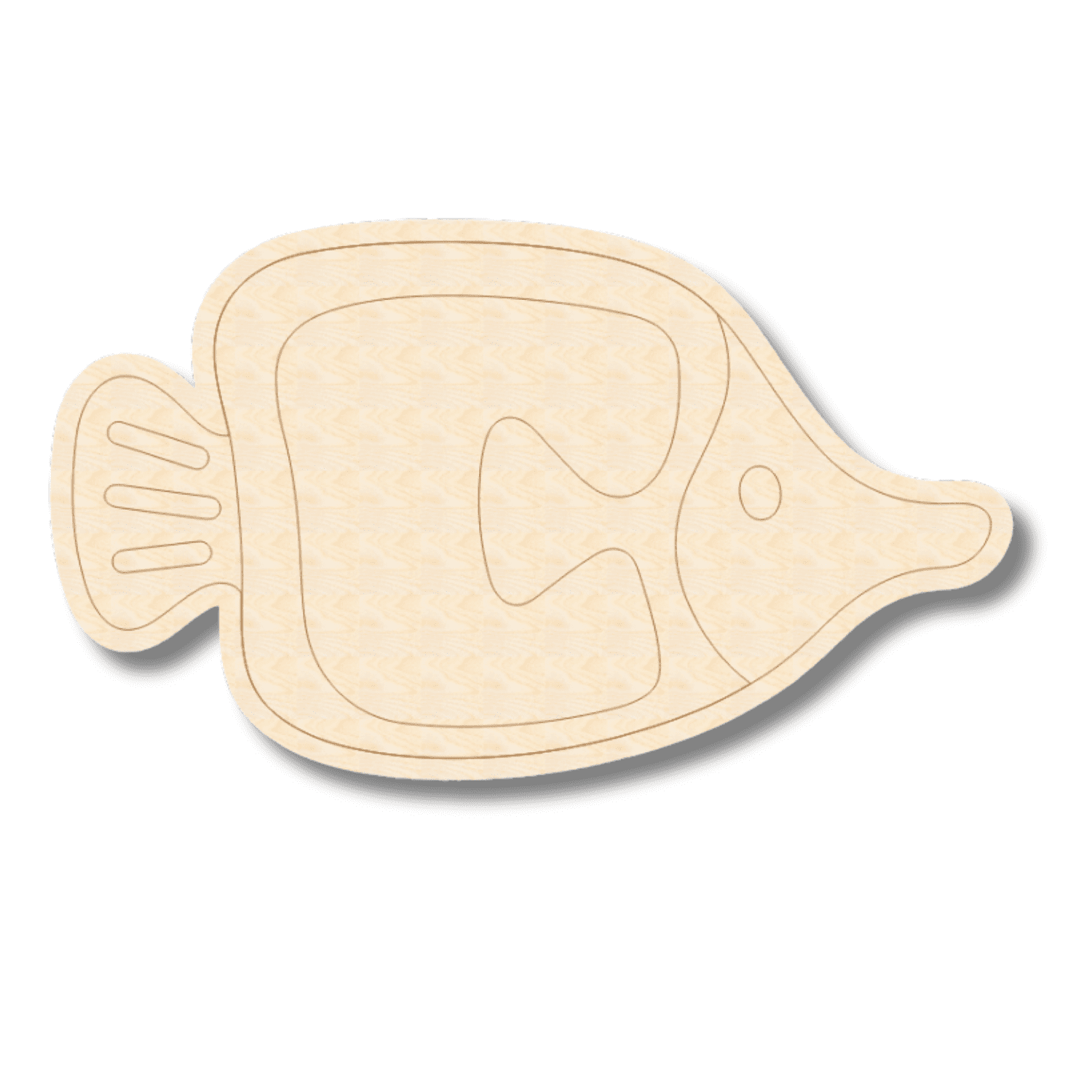 Unfinished Wood Etched Tang Fish Shape 18" / 1/4" - Walmart.com