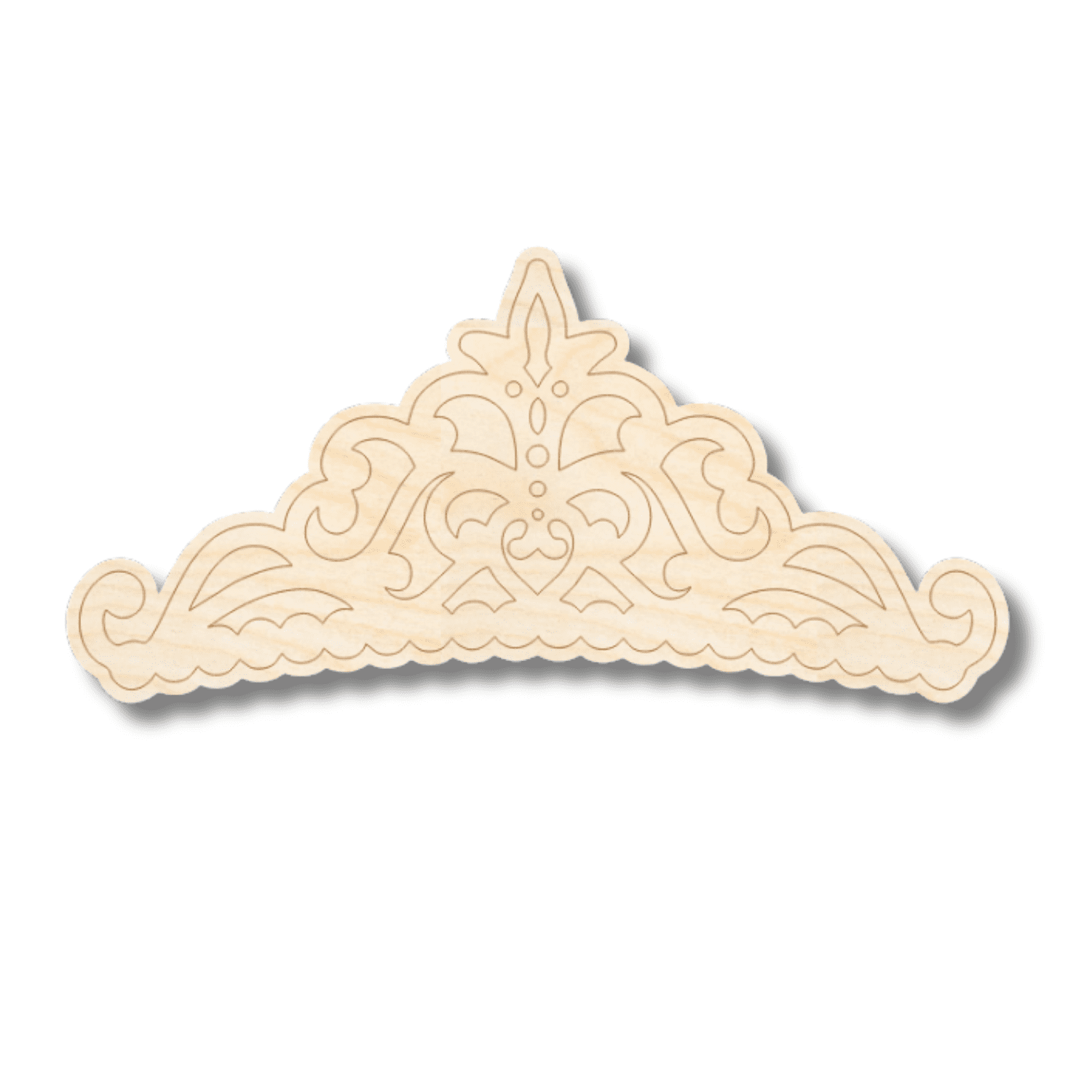Unfinished Wood Etched Tiara Shape 20" / 1/4" - Walmart.com