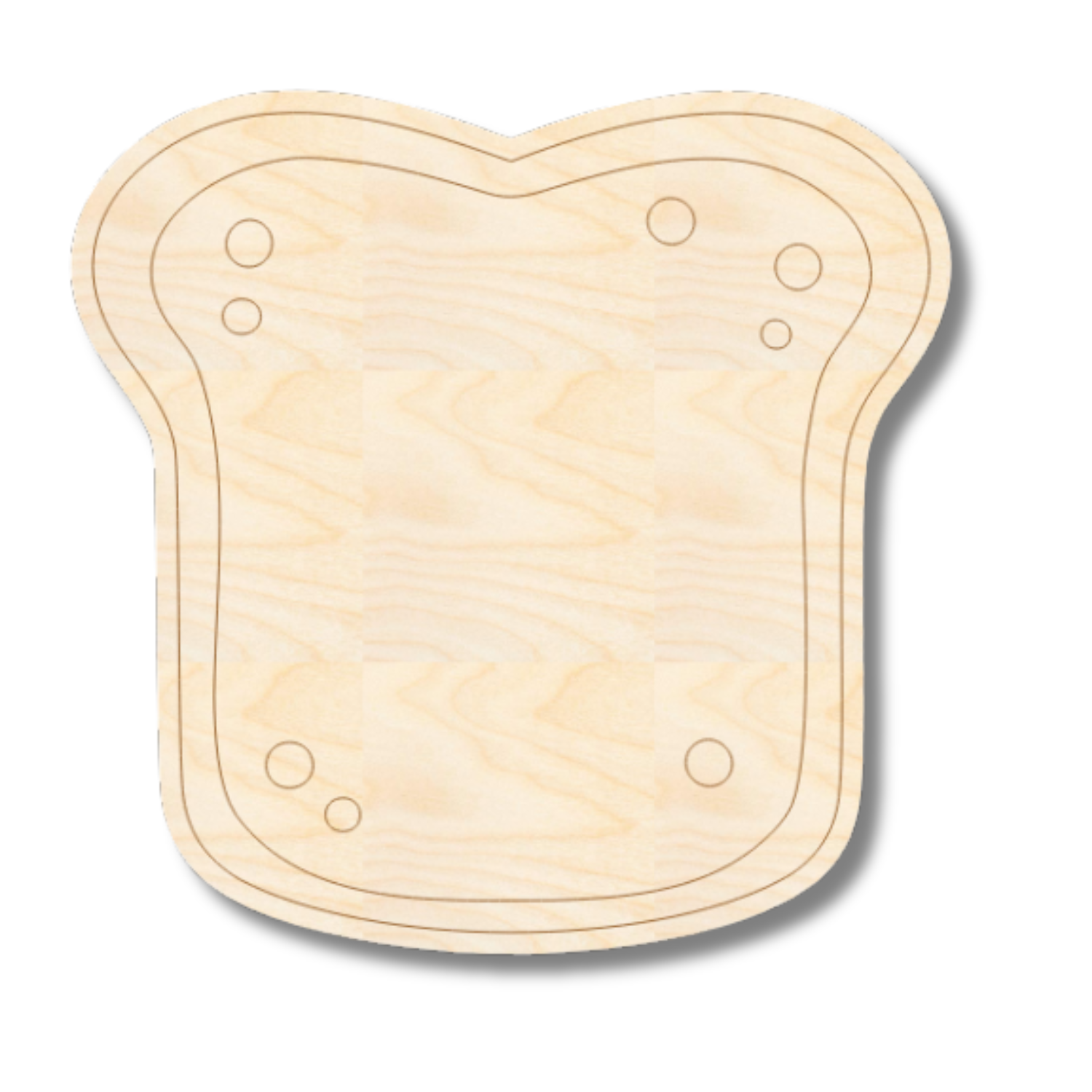 Unfinished Wood Etched Toast Shape 20" / 1/4" - Walmart.com