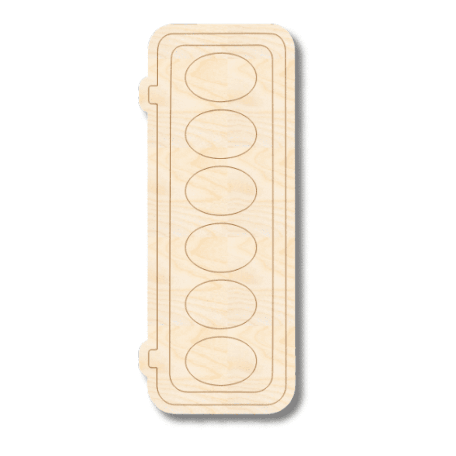 Unfinished Wood Etched Watercolor Paint Palette Shape | Paint By Line ...