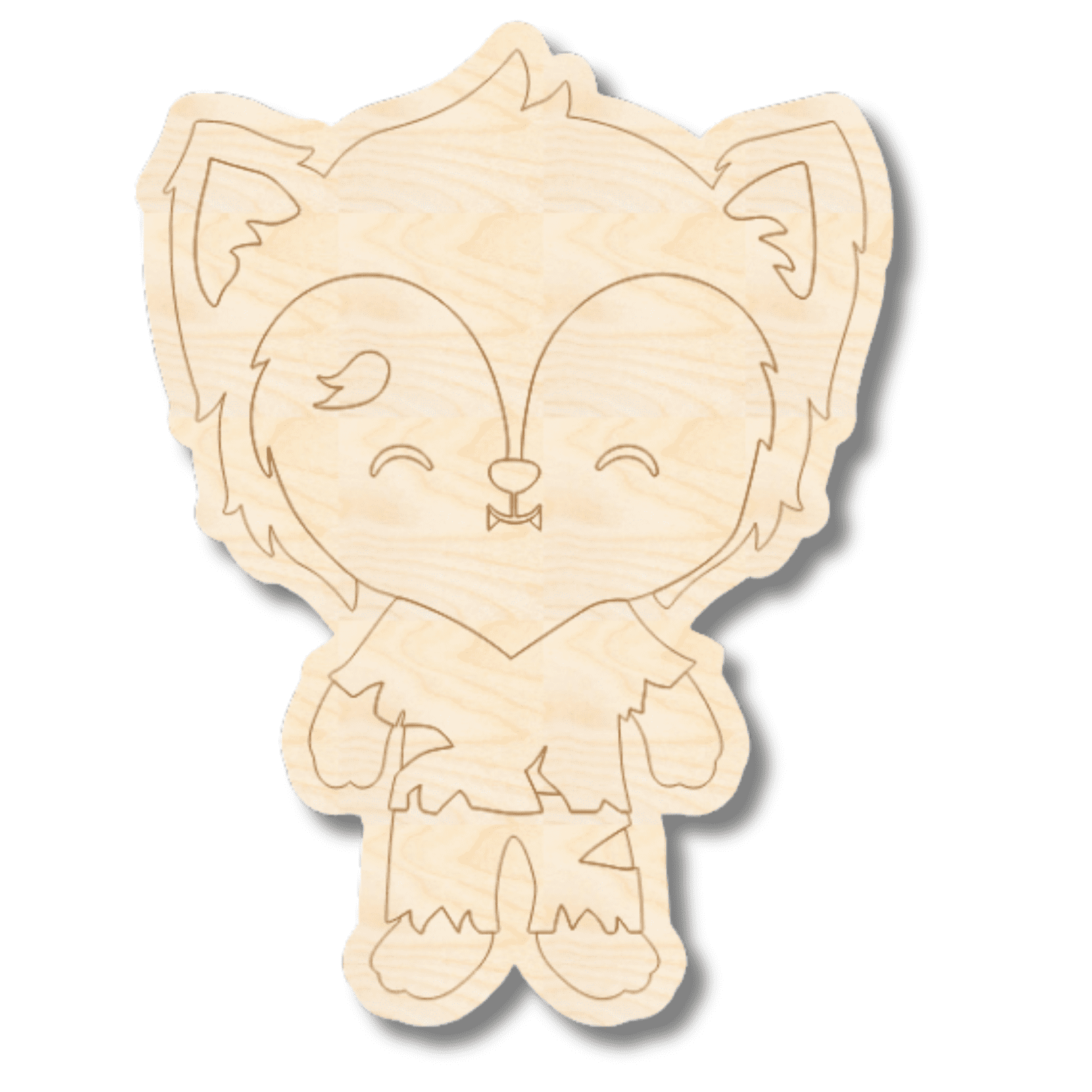 Unfinished Wood Etched Werewolf Shape 20" / 1/8" - Walmart.com