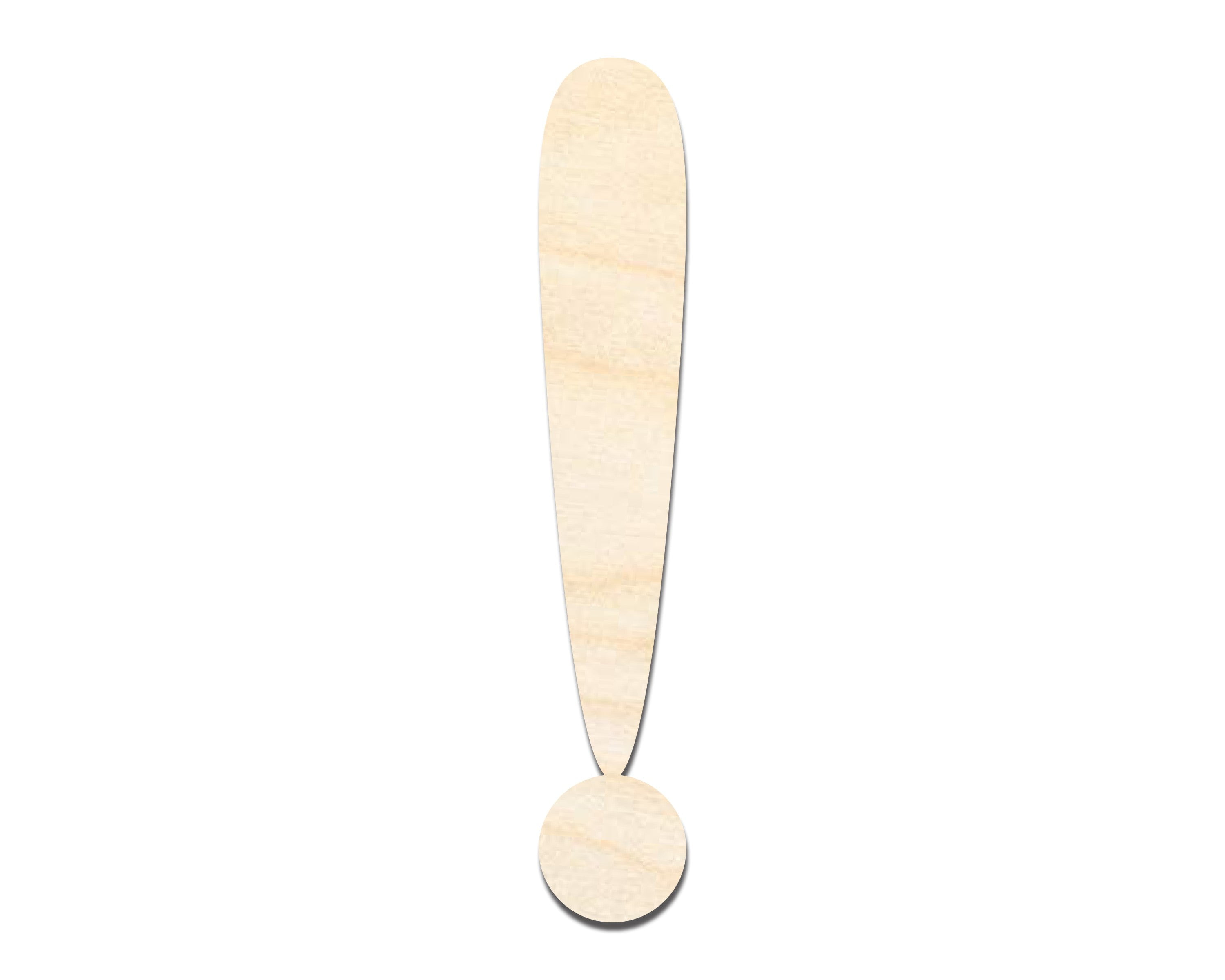 Unfinished Wood Exclamation Point Symbol - Craft - up to 46" DIY 20 ...