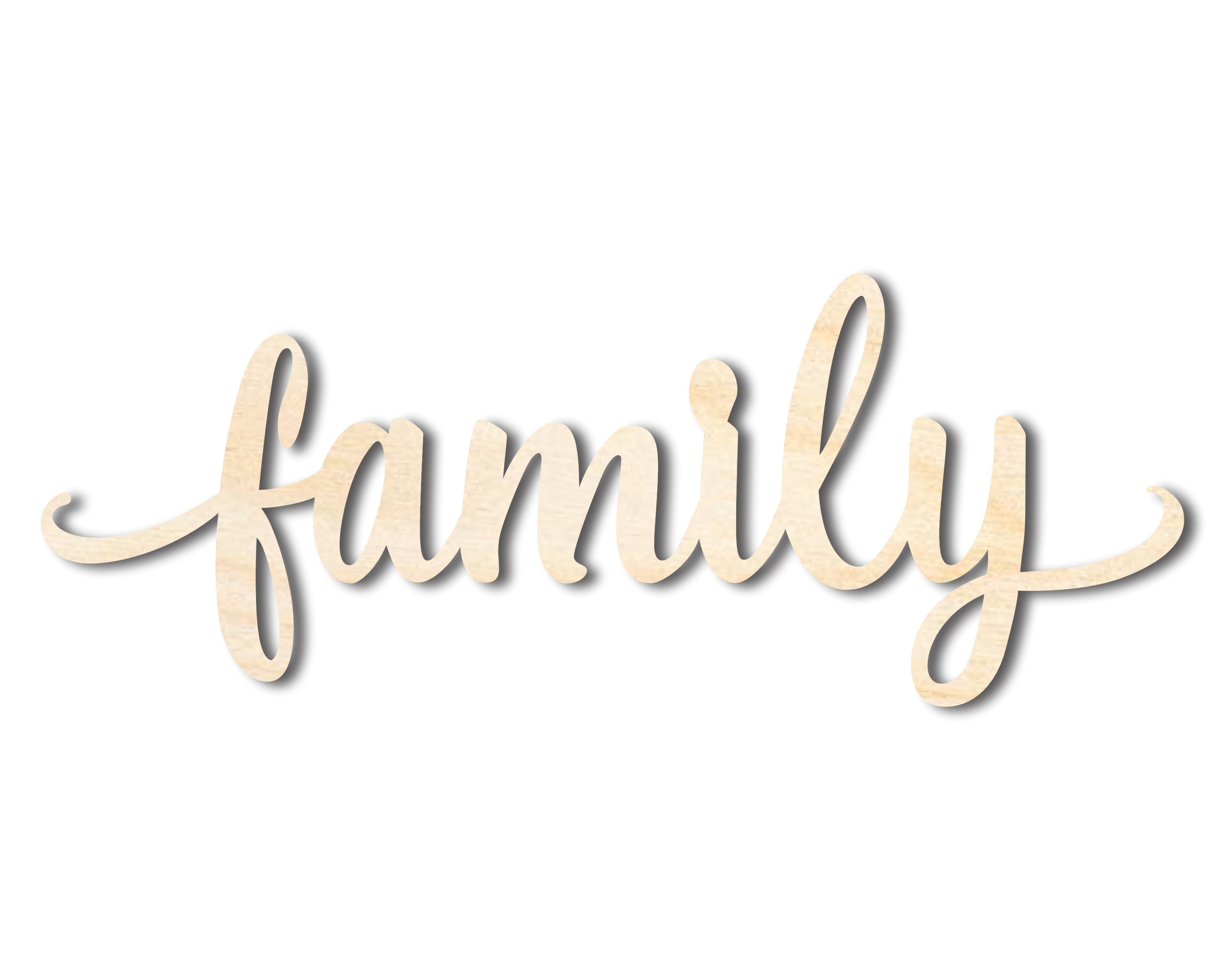 Unfinished Wood Family Shape - Word Craft - up to 46" 10" / 1/8 ...