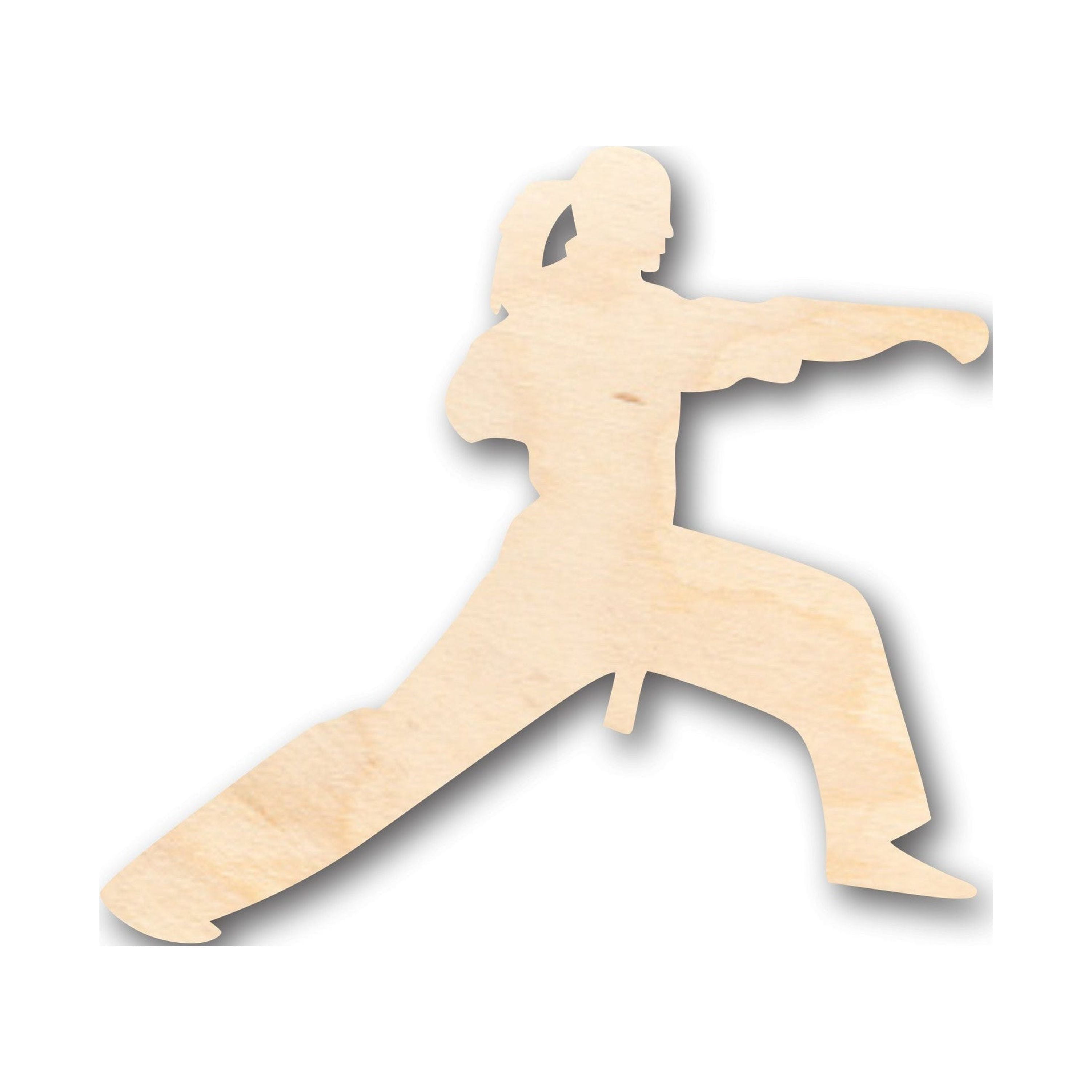 Unfinished Wood Female Martial Arts Karate Shape - Craft - up to 46 ...