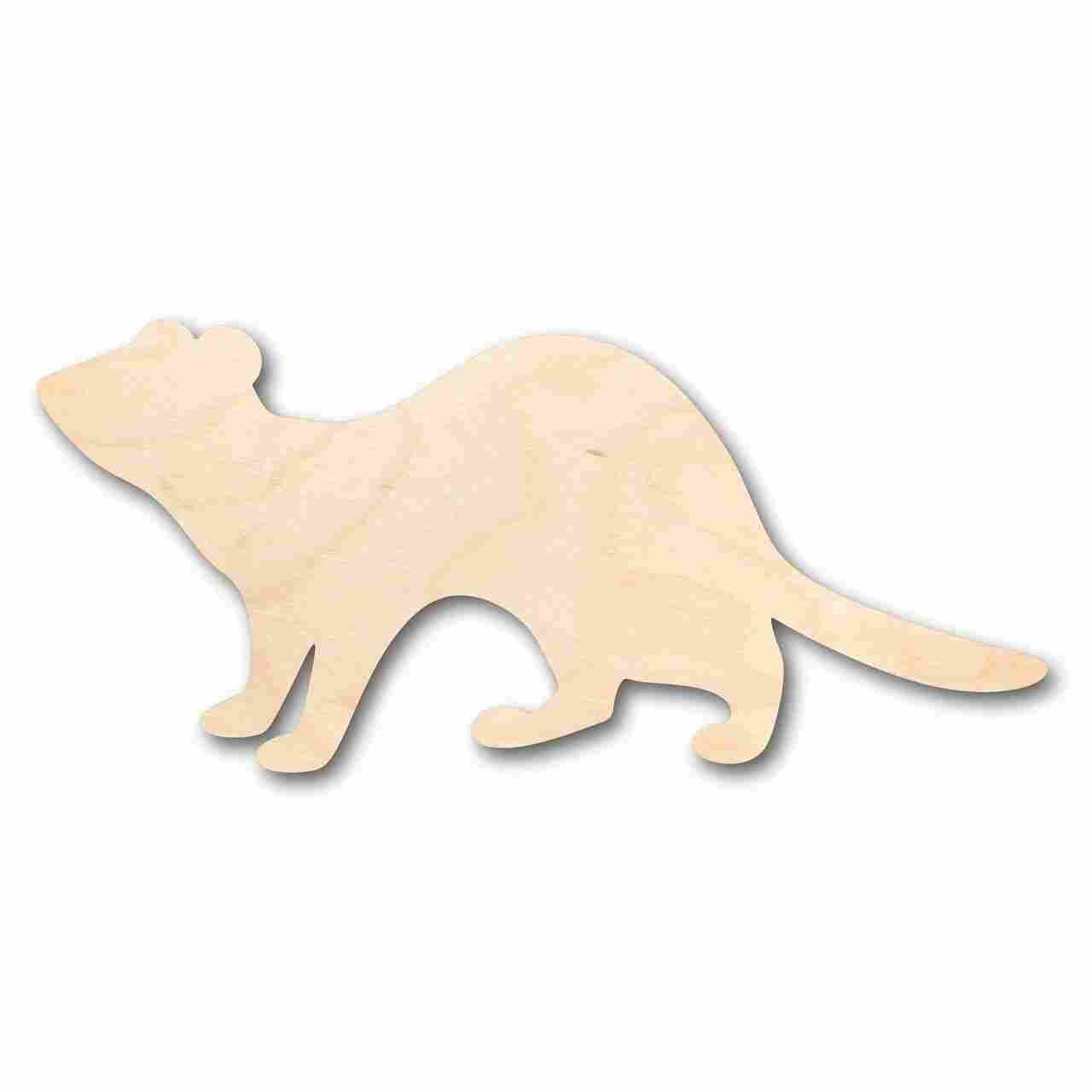 Unfinished Wood Ferret Shape - Animal - Craft - up to 46" DIY 8" / 1/4 ...