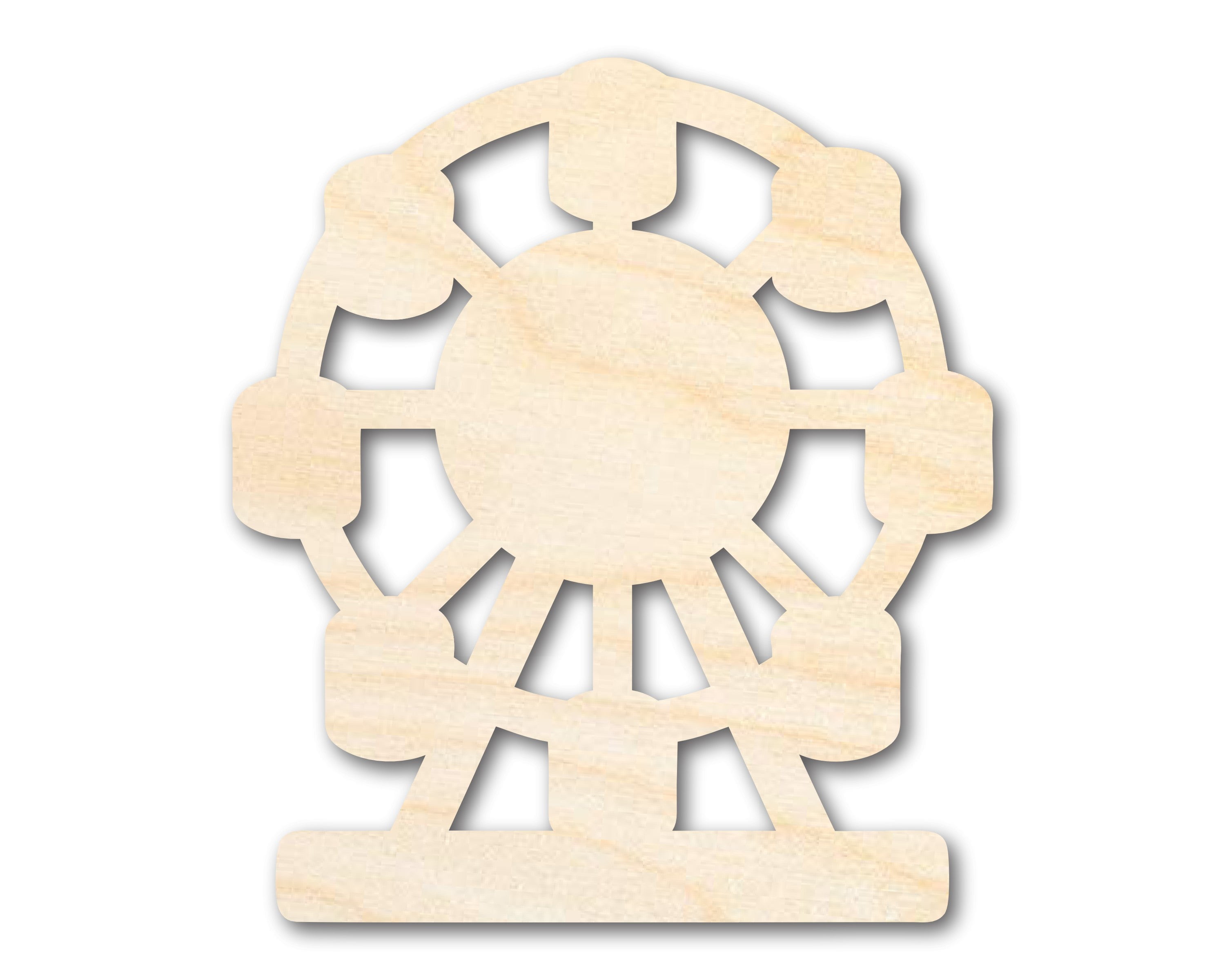 Unfinished Wood Ferris Wheel Shape | Amusement Park Ride Silhouette ...