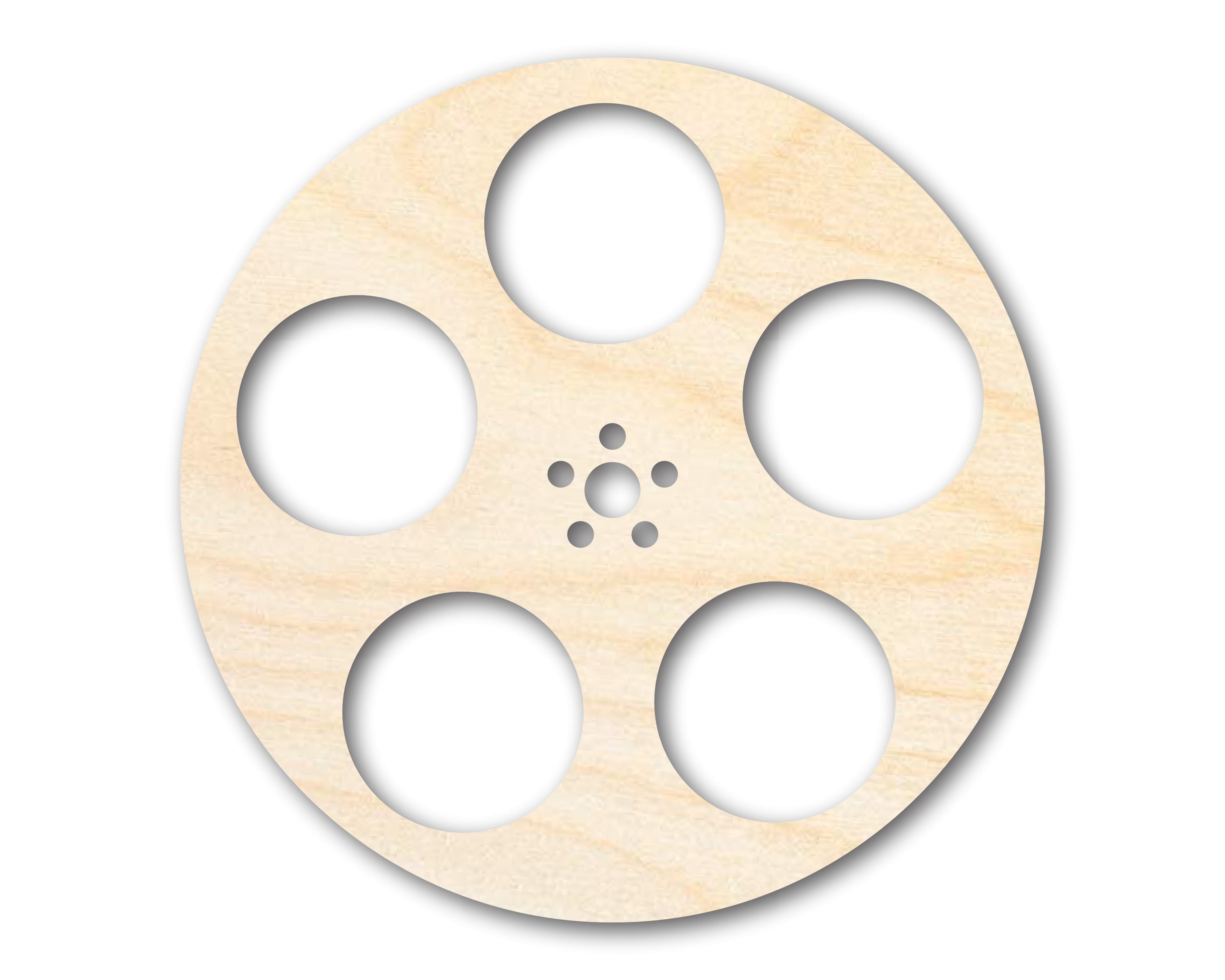 Unfinished Wood Film Reel Shape | Craft Cutout 4" / 1/8" - Walmart.com