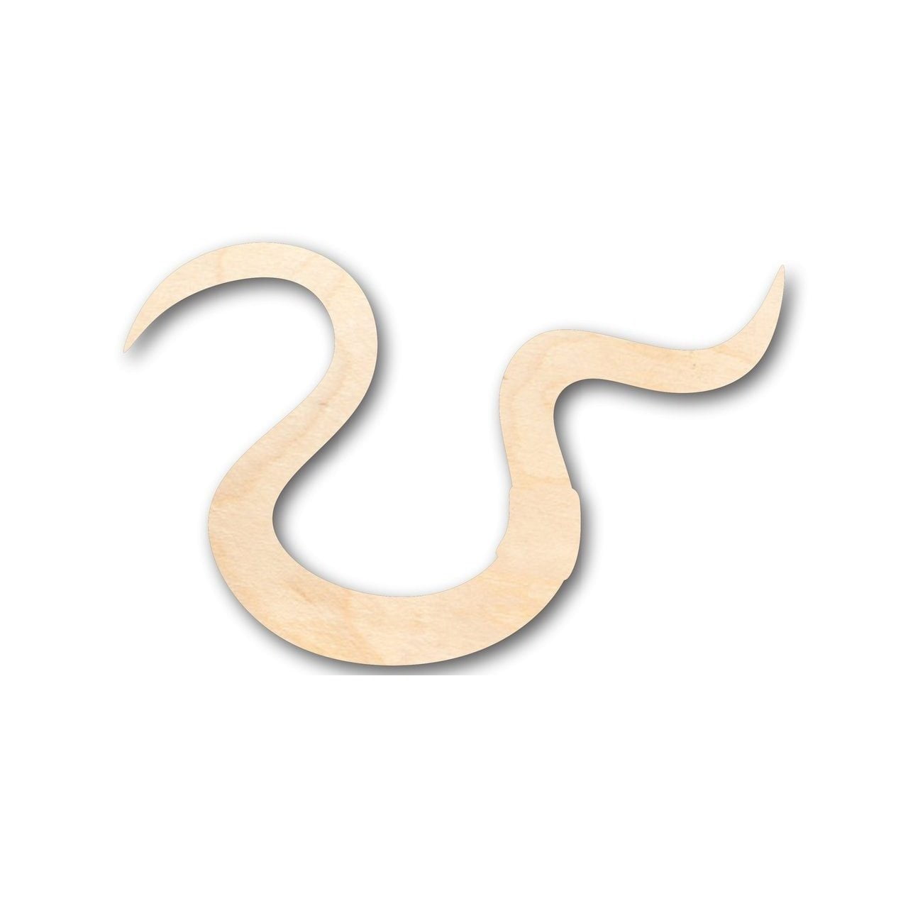 Unfinished Wood Fishing Worm Shape - Craft - up to 46" DIY 18" / 1/4 ...