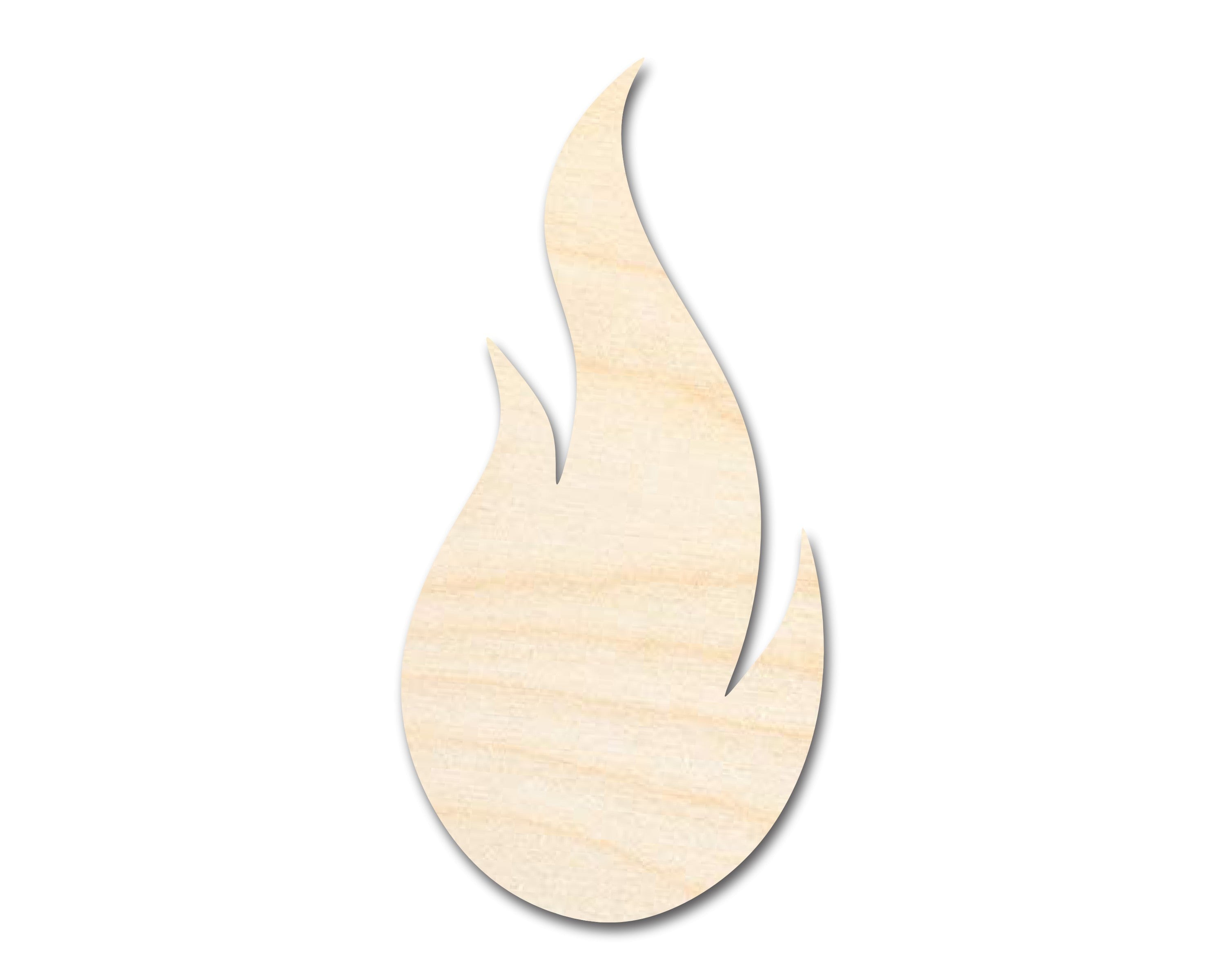 Unfinished Wood Flame Shape | Craft Cutout | up to 36" DIY 46" / 3/4 ...