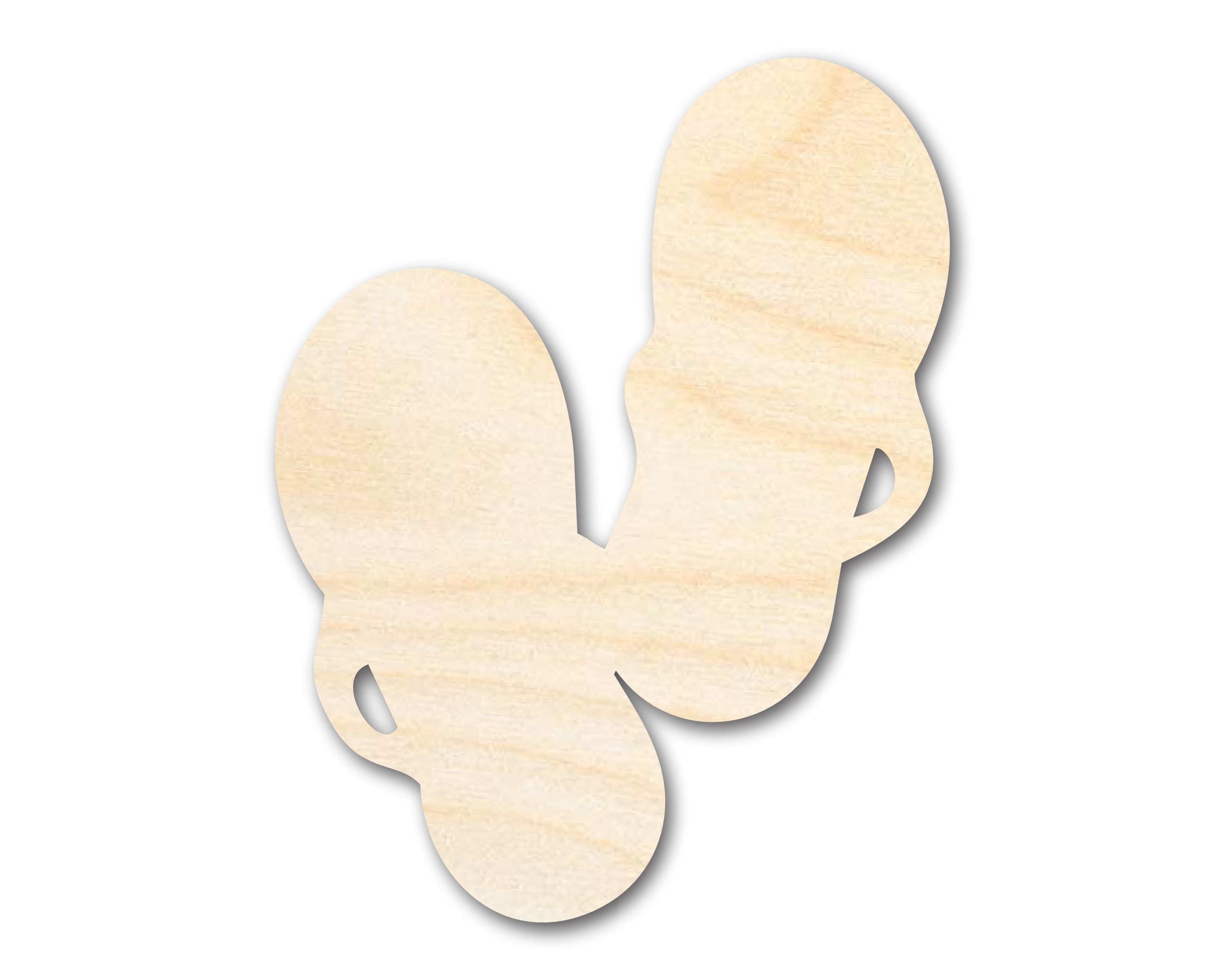 Unfinished Wood Flip Flops Silhouette | DIY Summer Beach Craft Cutout ...
