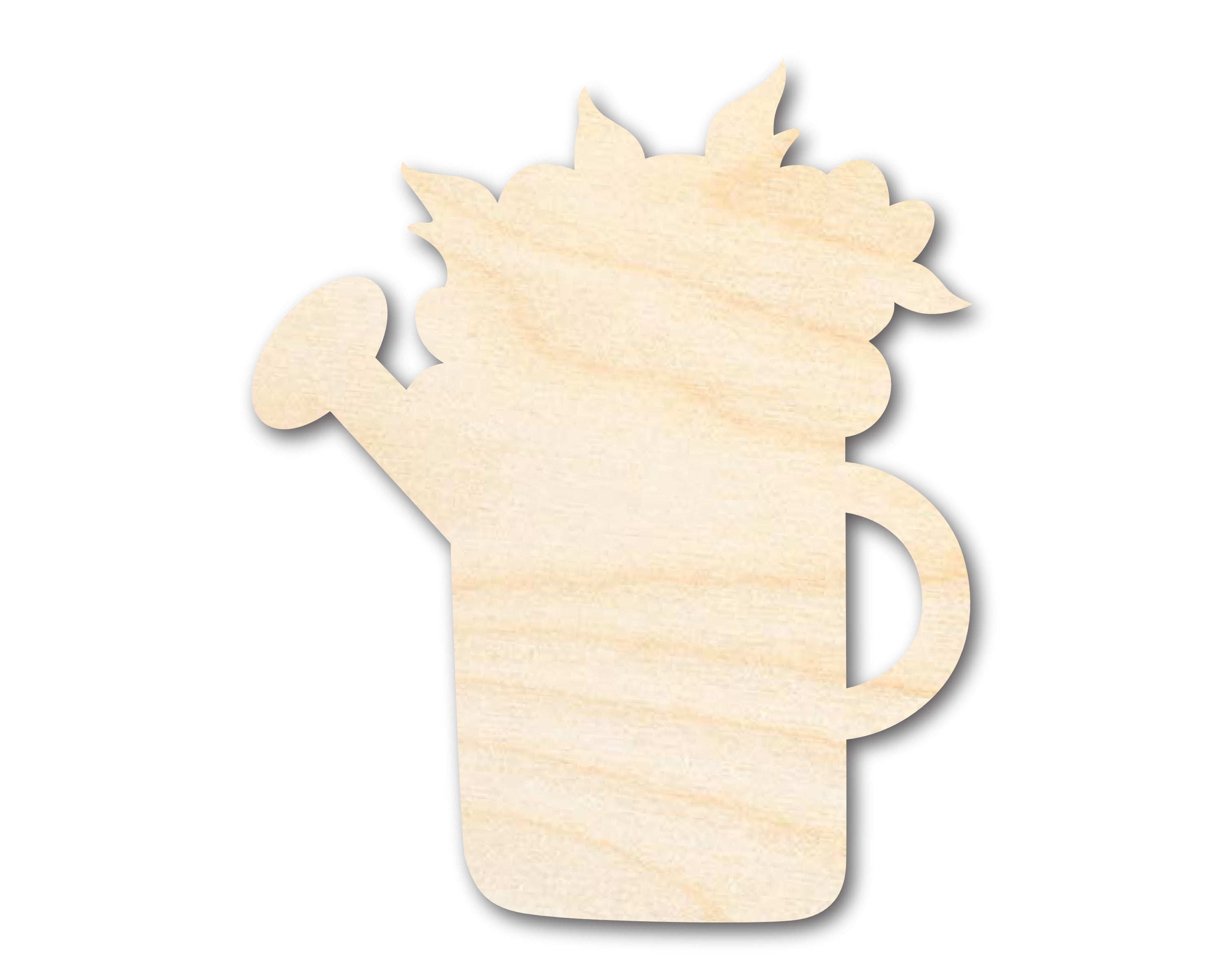 Unfinished Wood Floral Watering Can Shape | DIY Craft Cutout | up to 46 ...