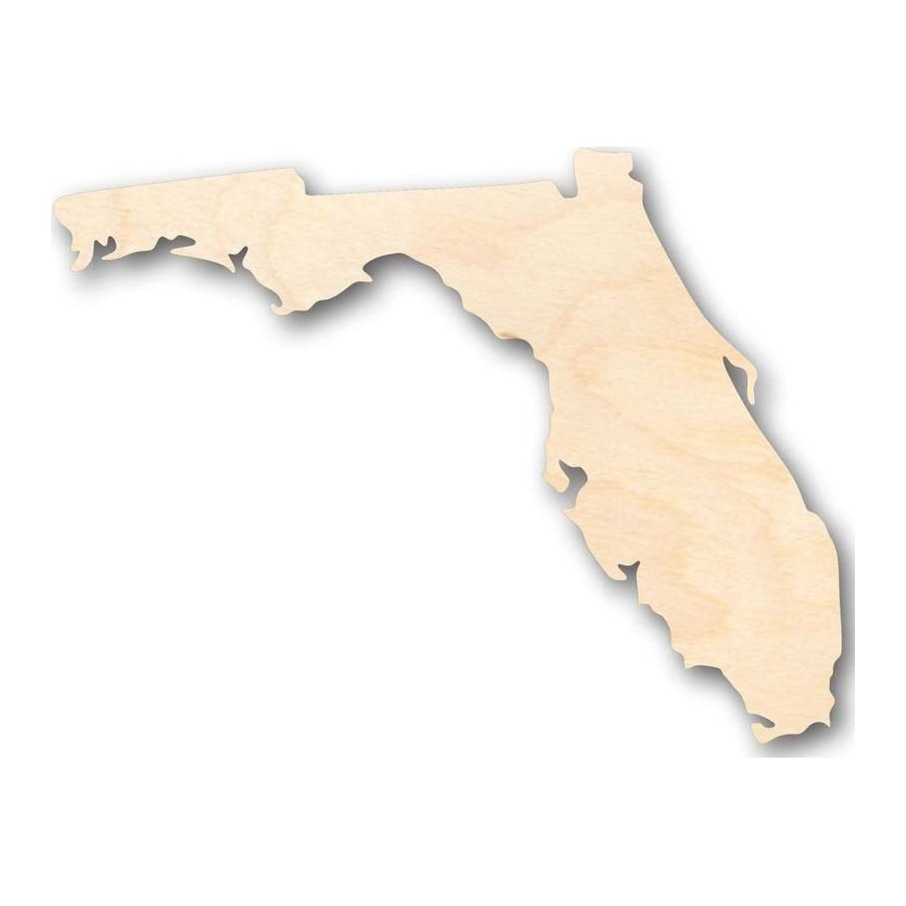 Unfinished Wood Florida Shape - State - Craft - up to 46" DIY 10" / 1/4 ...