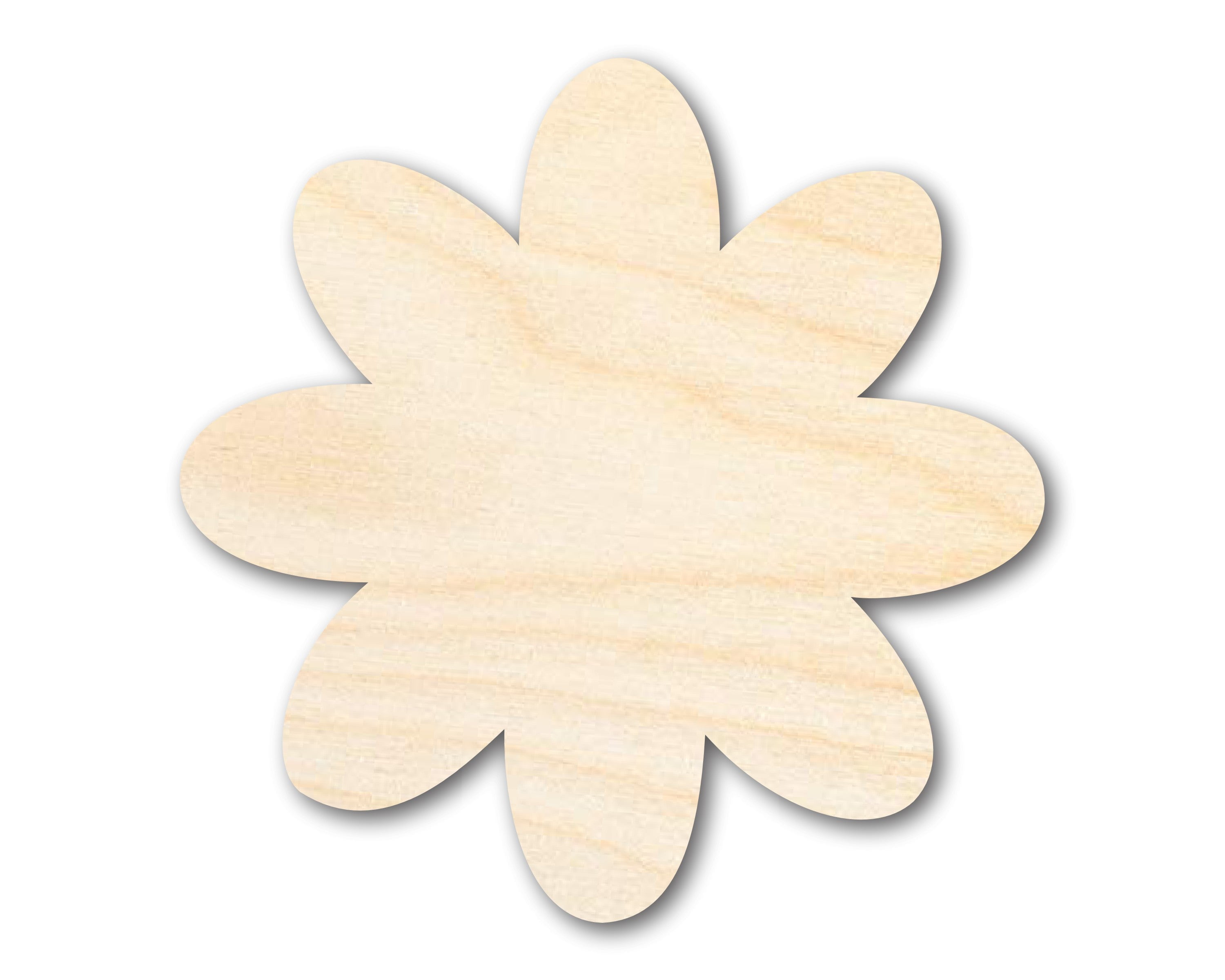Unfinished Wood Flower Shape - Country Craft - up to 46" DIY 7" / 1/8 ...
