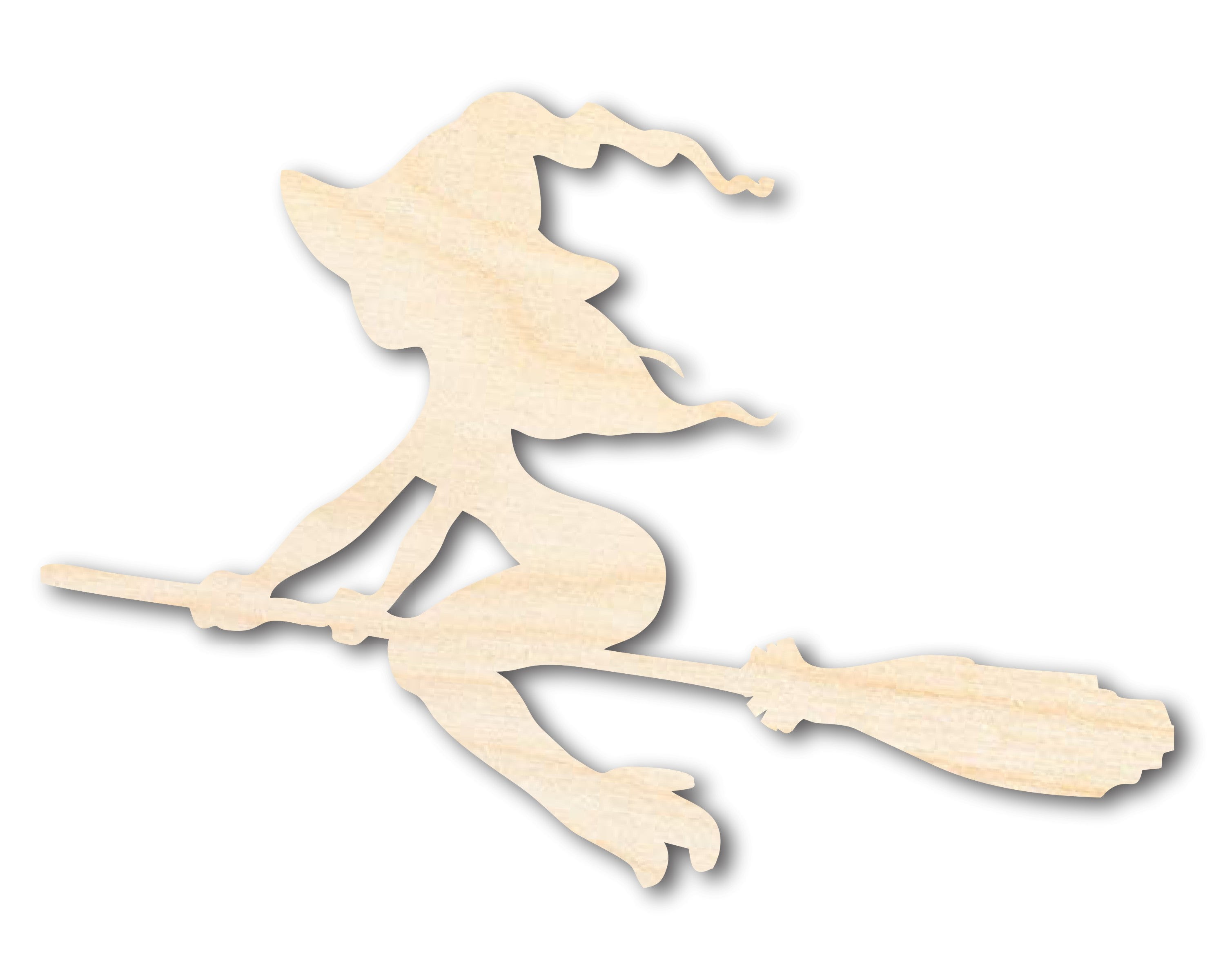 Unfinished Wood Flying Witch Shape - Craft - up to 46" 24" / 1/2 ...