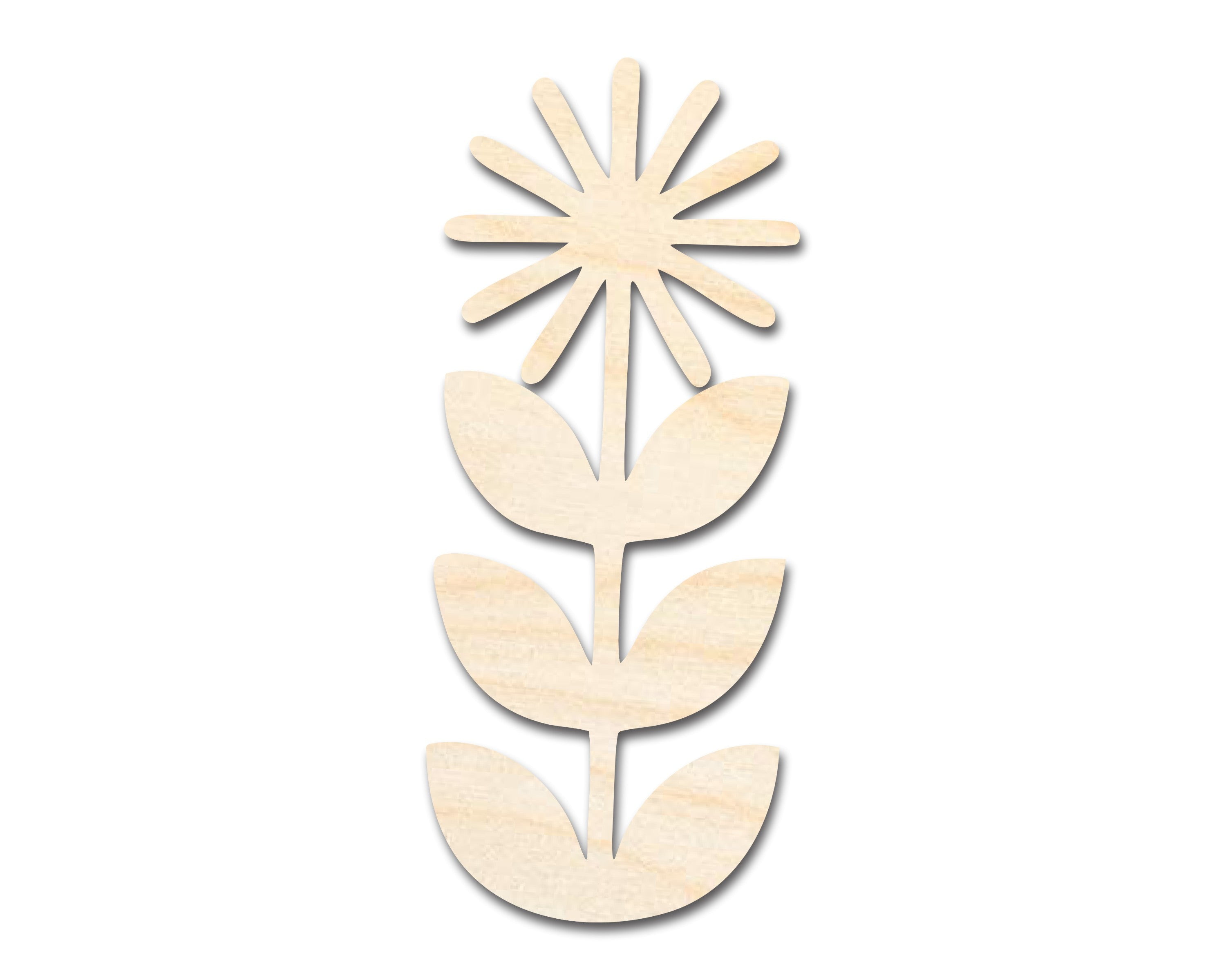 Unfinished Wood Folk Daisy Shape - Flower Craft - up to 46" DIY 46" / 3 ...