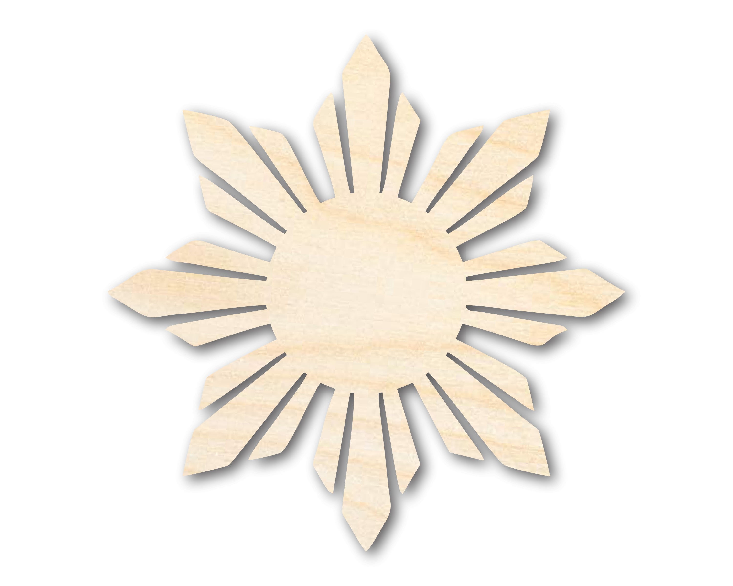 Unfinished Wood Folk Sun Silhouette Shape - Craft - up to 46" 5" / 1/8 ...