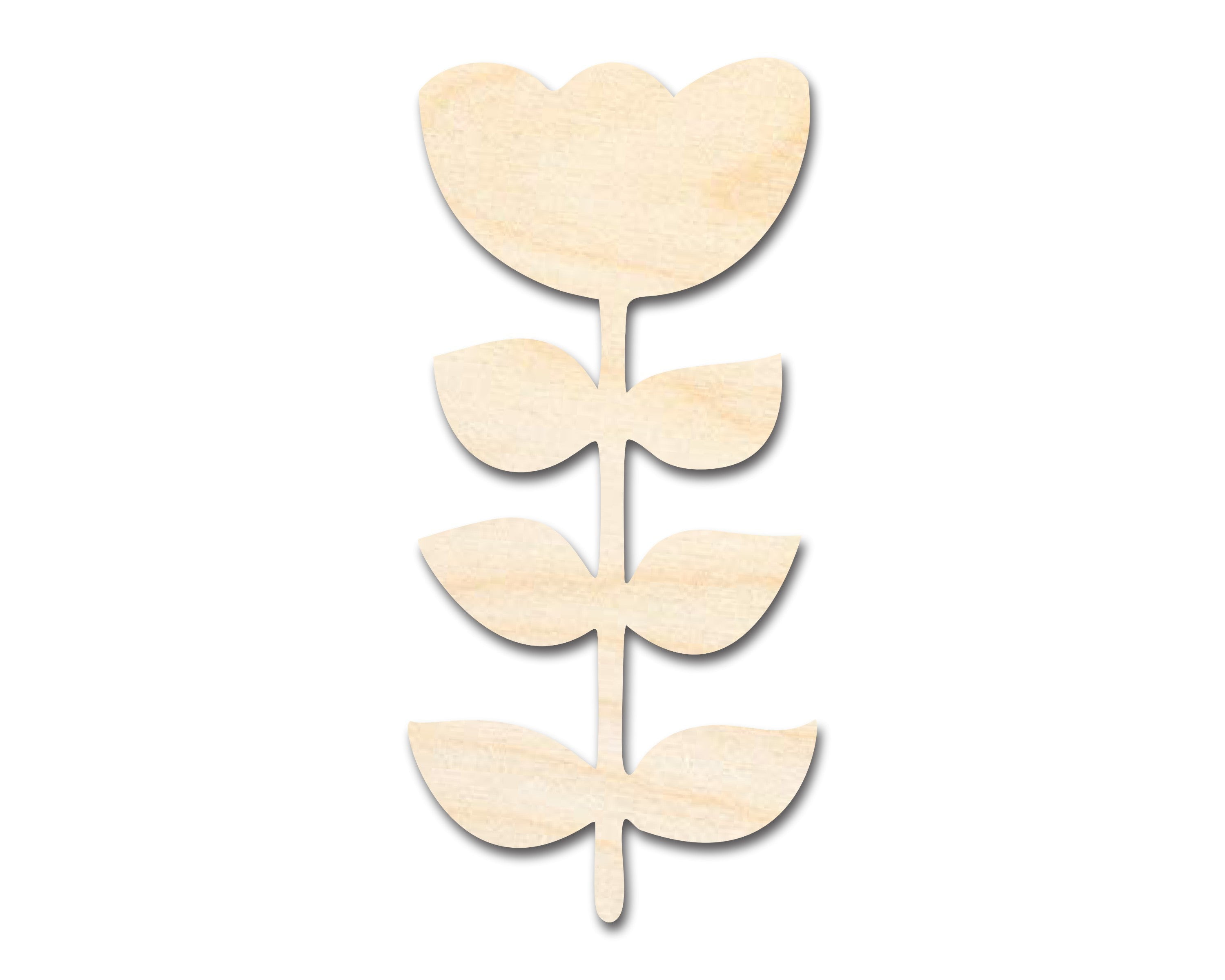 Unfinished Wood Folk Tulip Shape - Flower Craft - up to 46" DIY 7" / 1/ ...