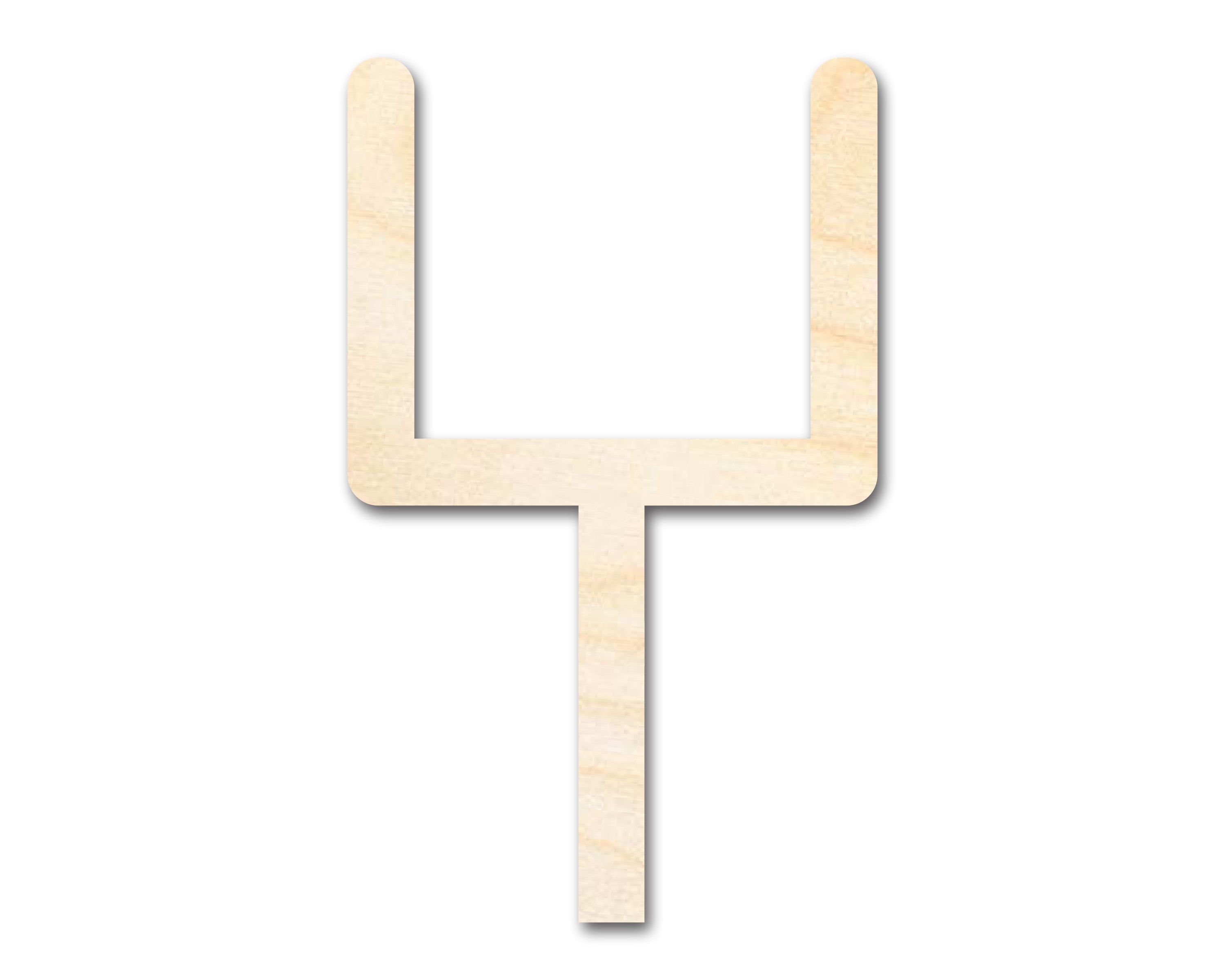 Unfinished Wood Football Field Goal Shape | DIY Craft Cutout | up to 46 ...