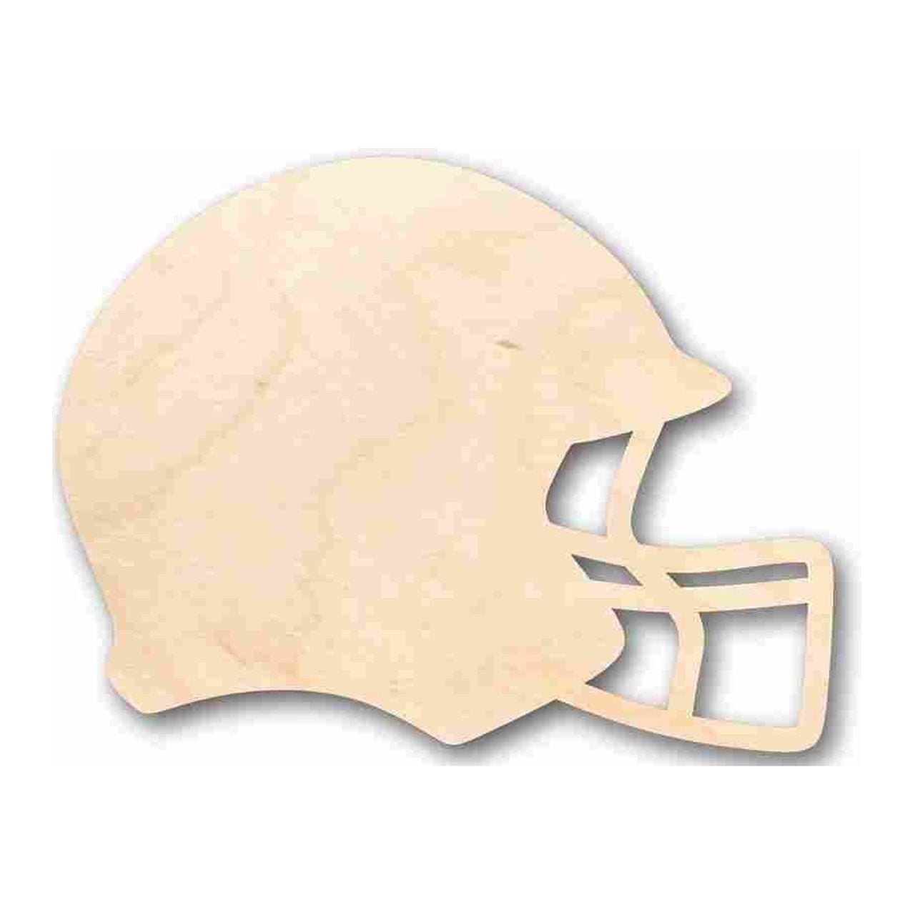 Unfinished Wood Football Helmet Shape - NFL DIY Helmet - Craft - up to ...