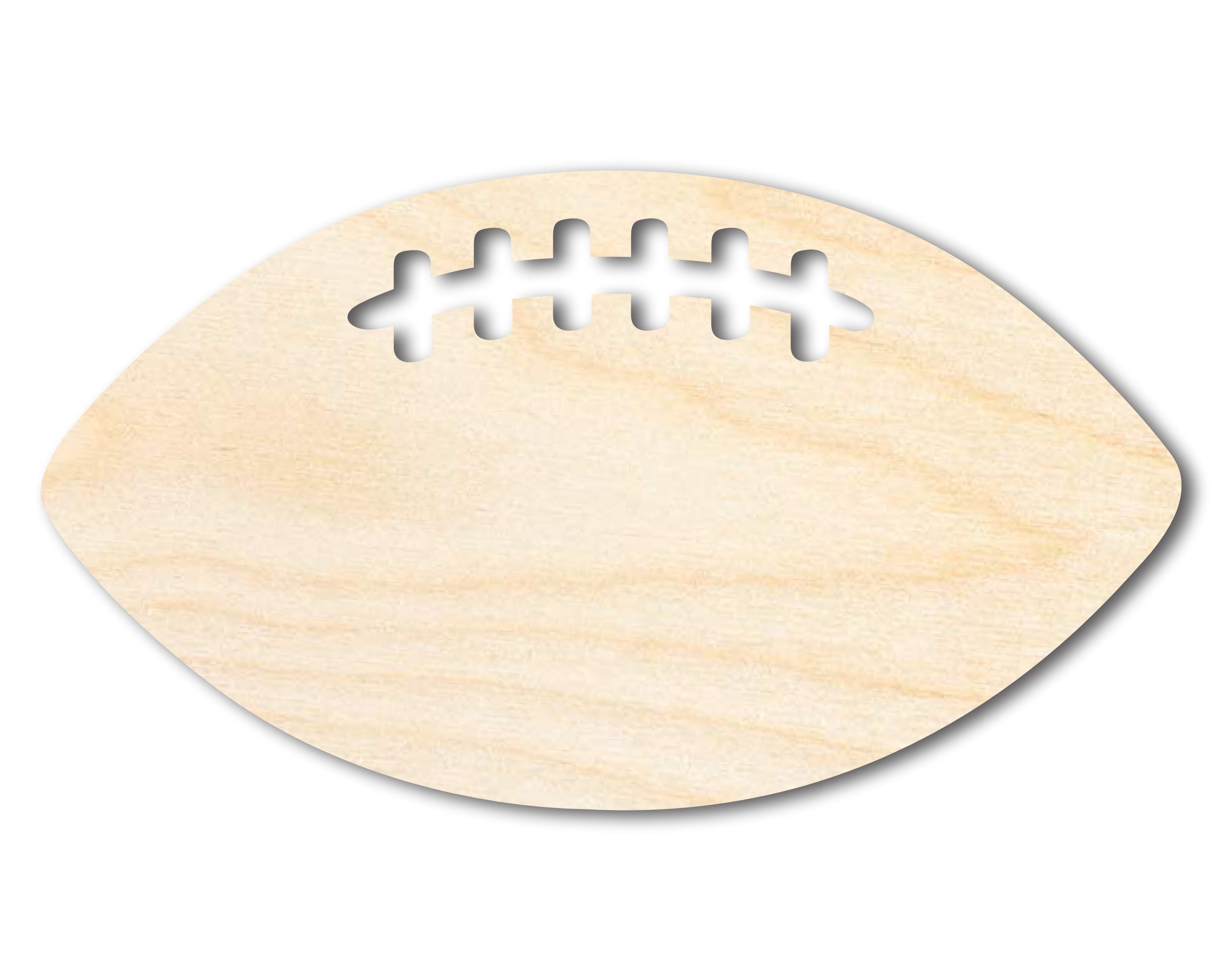 Unfinished Wood Football Threads Shape - Sports Craft - up to 36" DIY ...