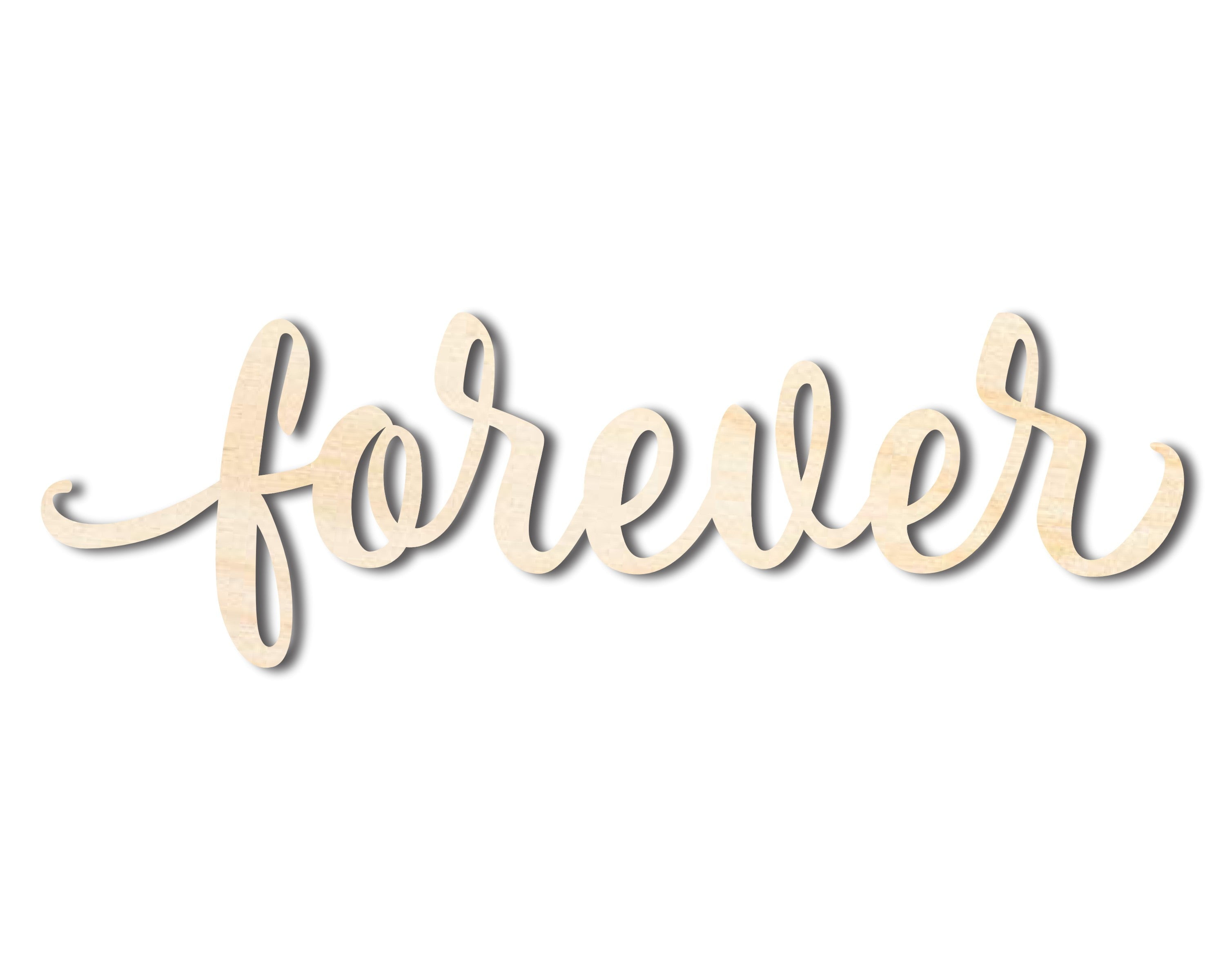 Unfinished Wood Forever Shape - Word Craft - up to 46" 24" / 1 ...