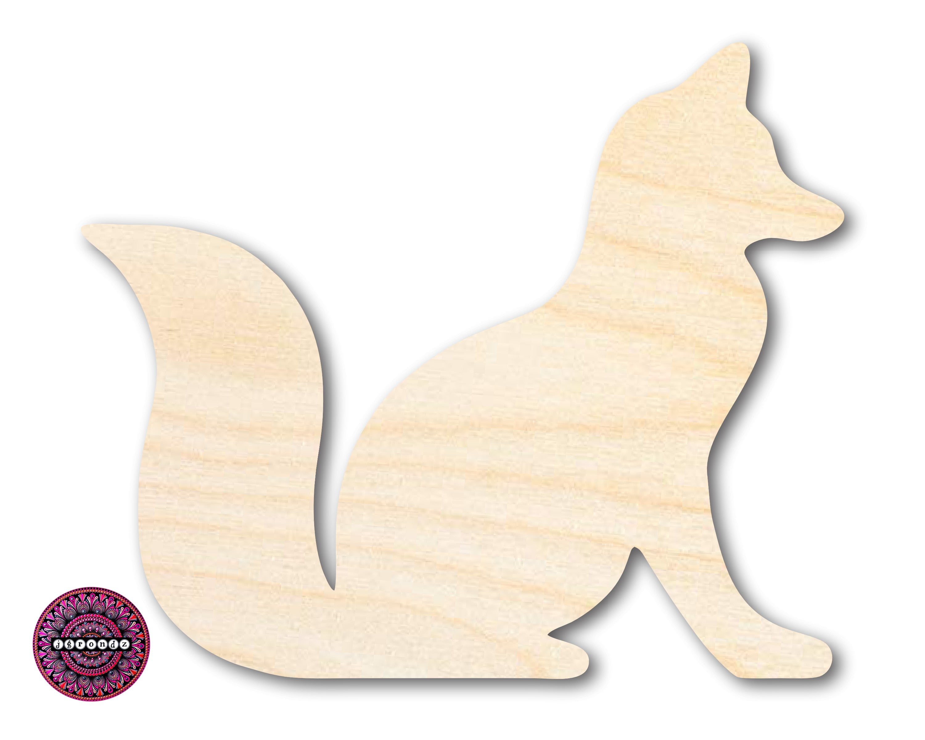 Unfinished Wood Fox Shape | JGrondz | DIY Craft Cutout 30" / 1/4 ...