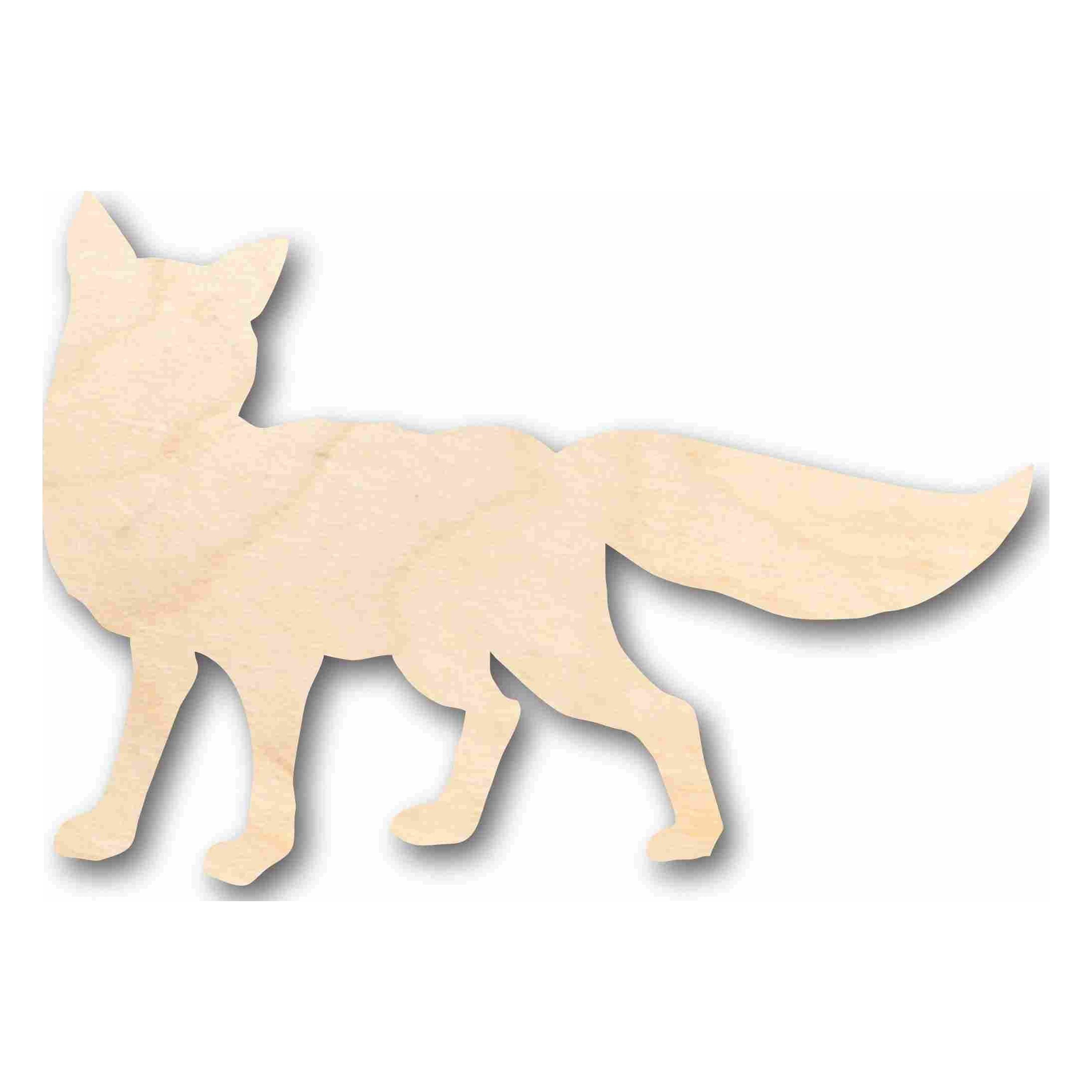 Unfinished Wood Fox Silhouette - Craft- up to 46" DIY 16" / 1 ...