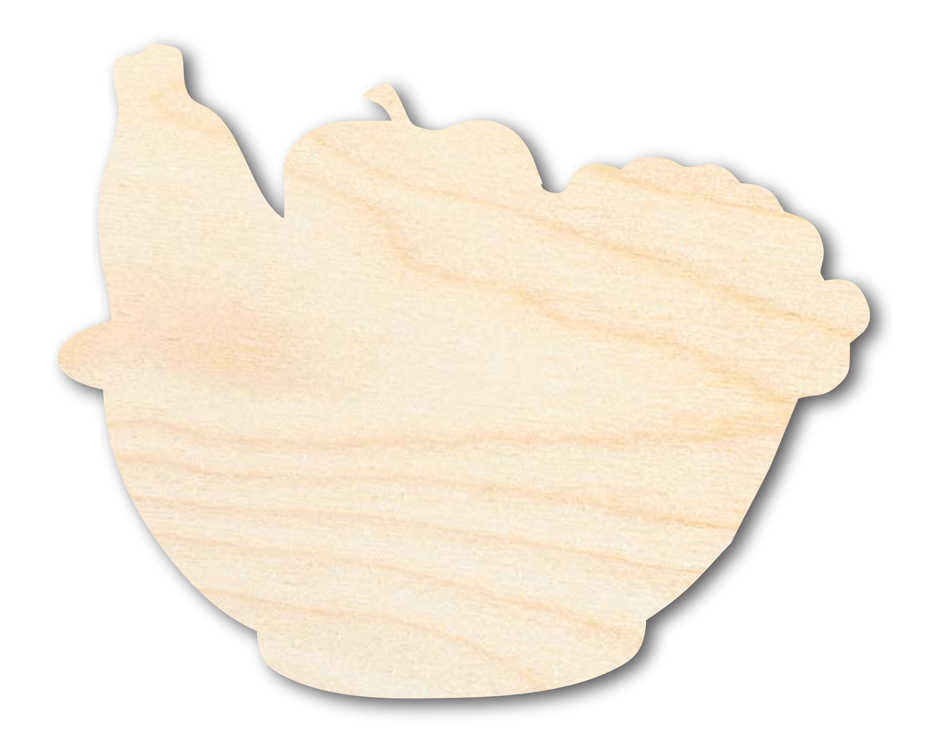 Unfinished Wood Fruit Basket Shape | DIY Craft Cutout | up to 46" DIY ...