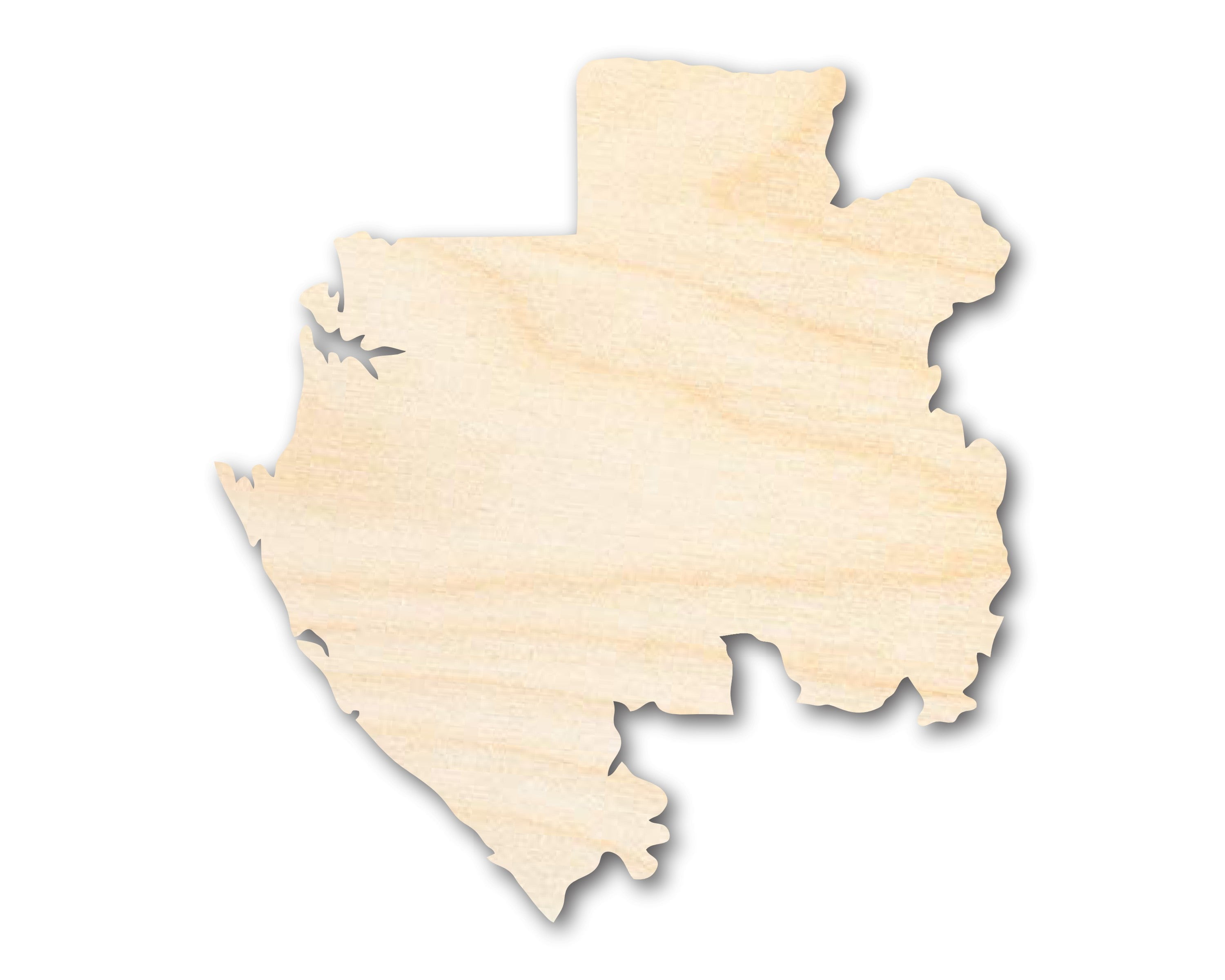 Unfinished Wood Gabon Country Shape - Central African Craft - up to 46 ...