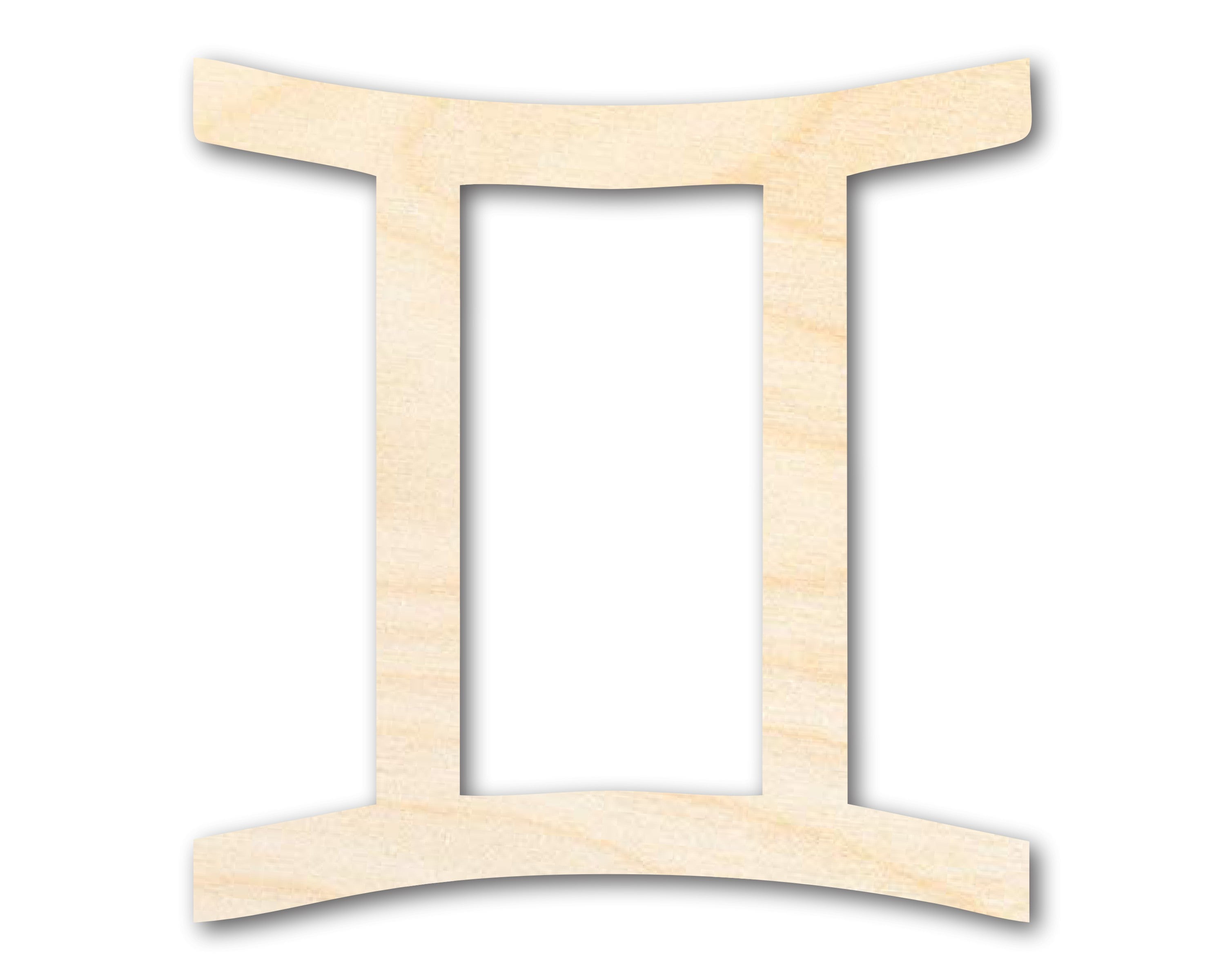 Unfinished Wood Gemini Sign Shape - Zodiac Craft - up to 46" 16" / 1/2 ...