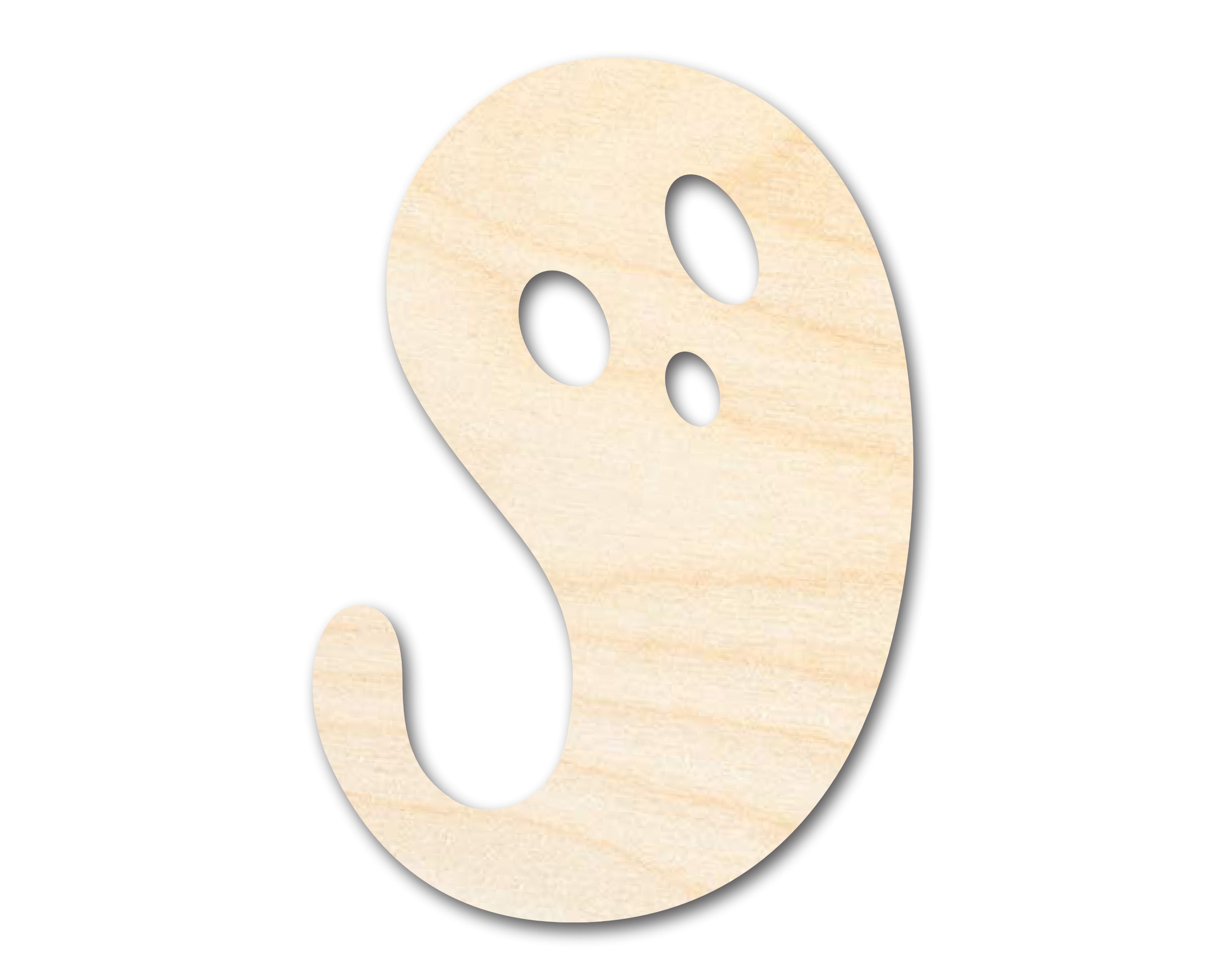 Unfinished Wood Ghost Shape | Craft Cutout | up to 46" DIY 14" / 1/4 ...