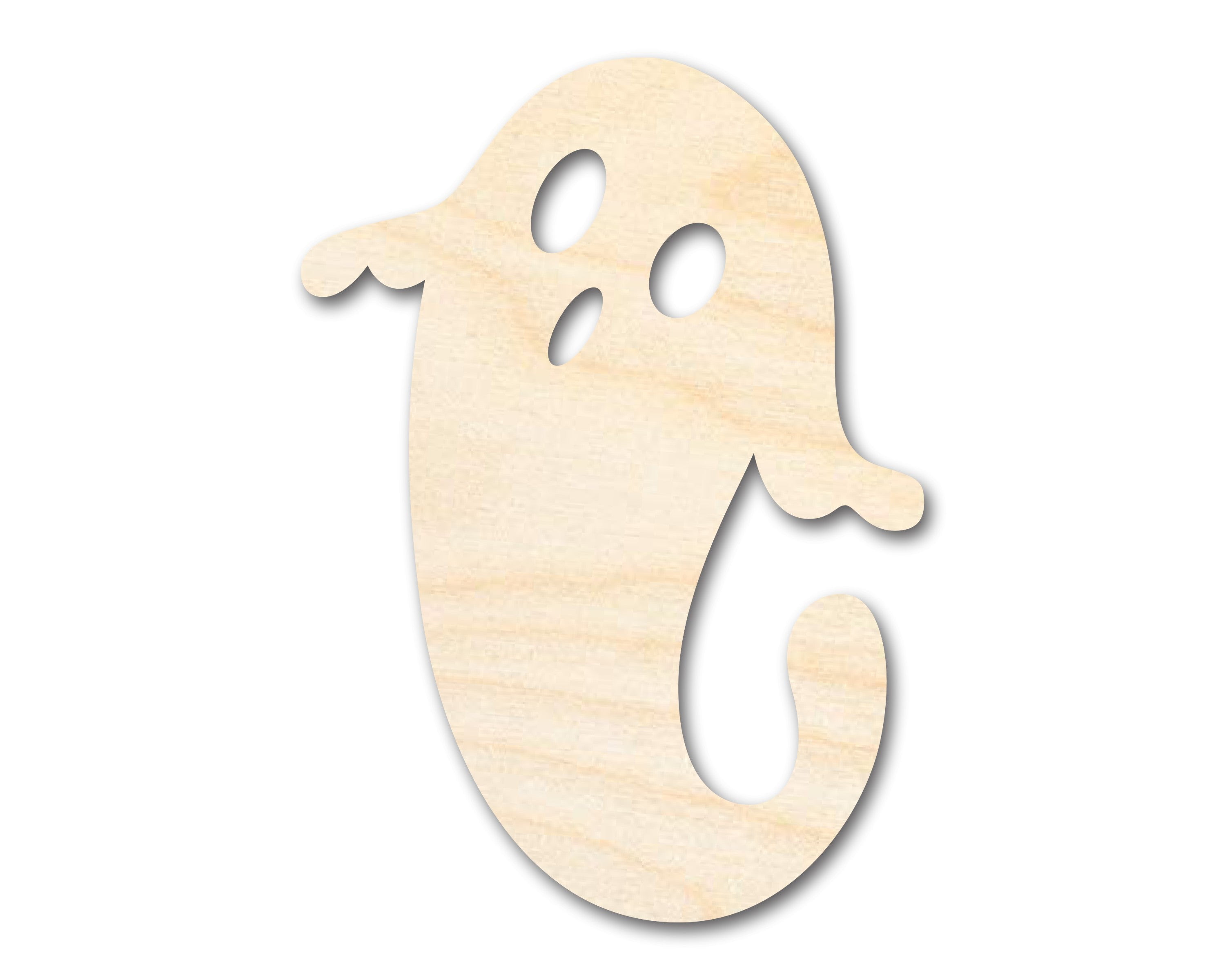 Unfinished Wood Ghost Shape | Craft Cutout | up to 46" DIY 20" / 1/2 ...