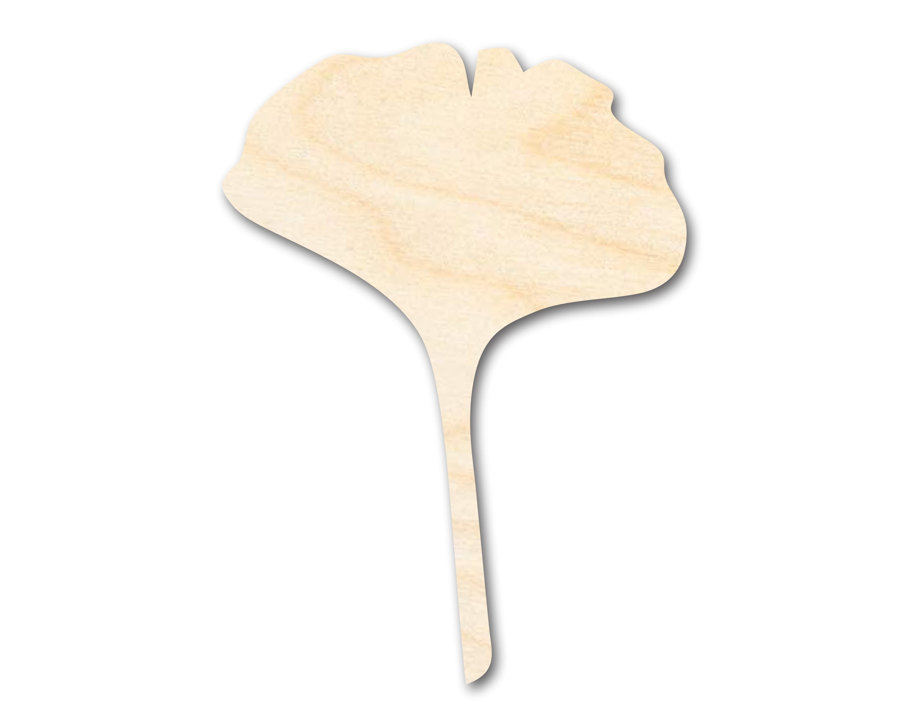 Unfinished Wood Gingko Leaf Shape 7" / 1/4" - Walmart.com