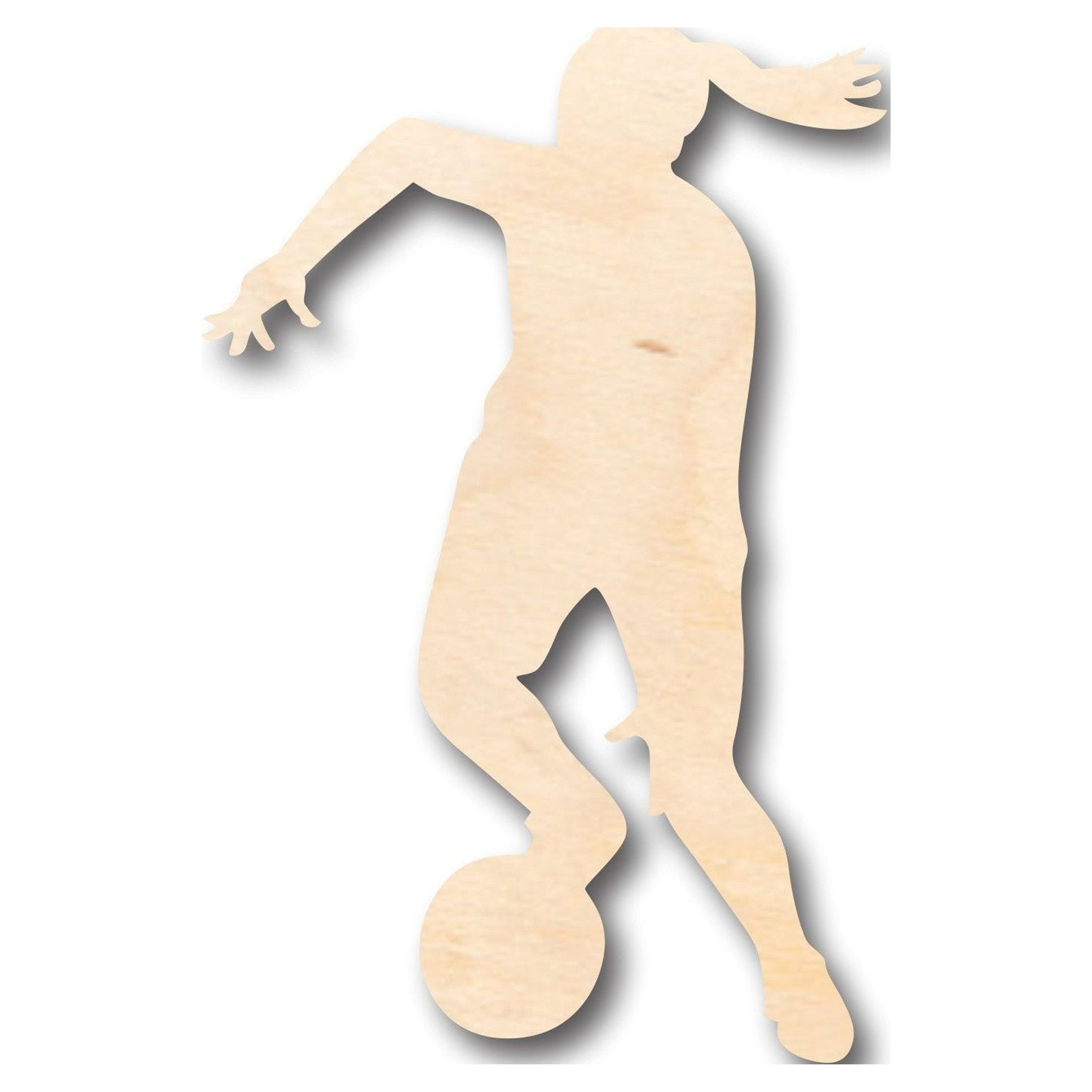 Unfinished Wood Girl Soccer Shape - Craft - up to 46" DIY 24" / 3/4 ...