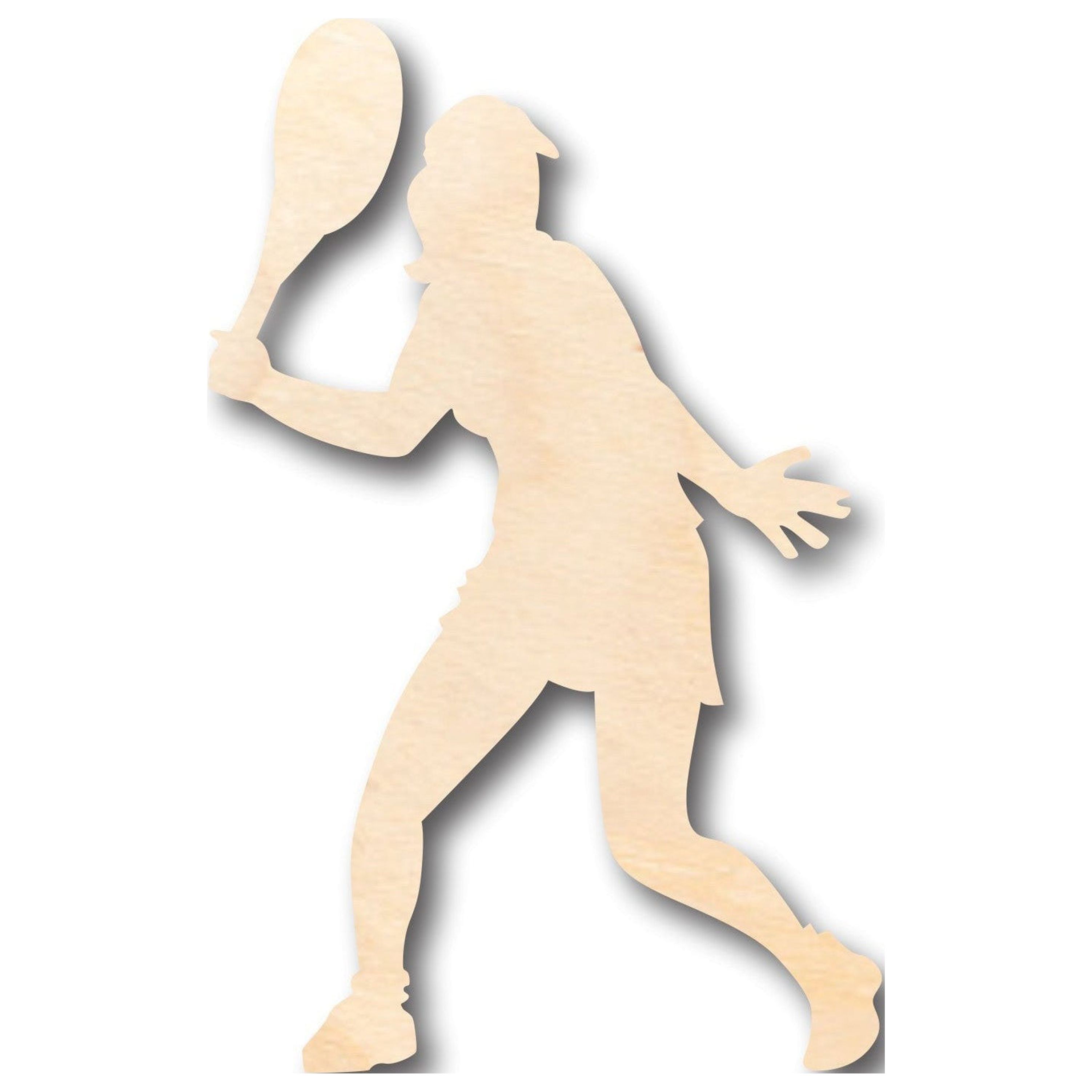 Unfinished Wood Girl Tennis Shape - Craft - up to 46" DIY 7" / 1/4 ...