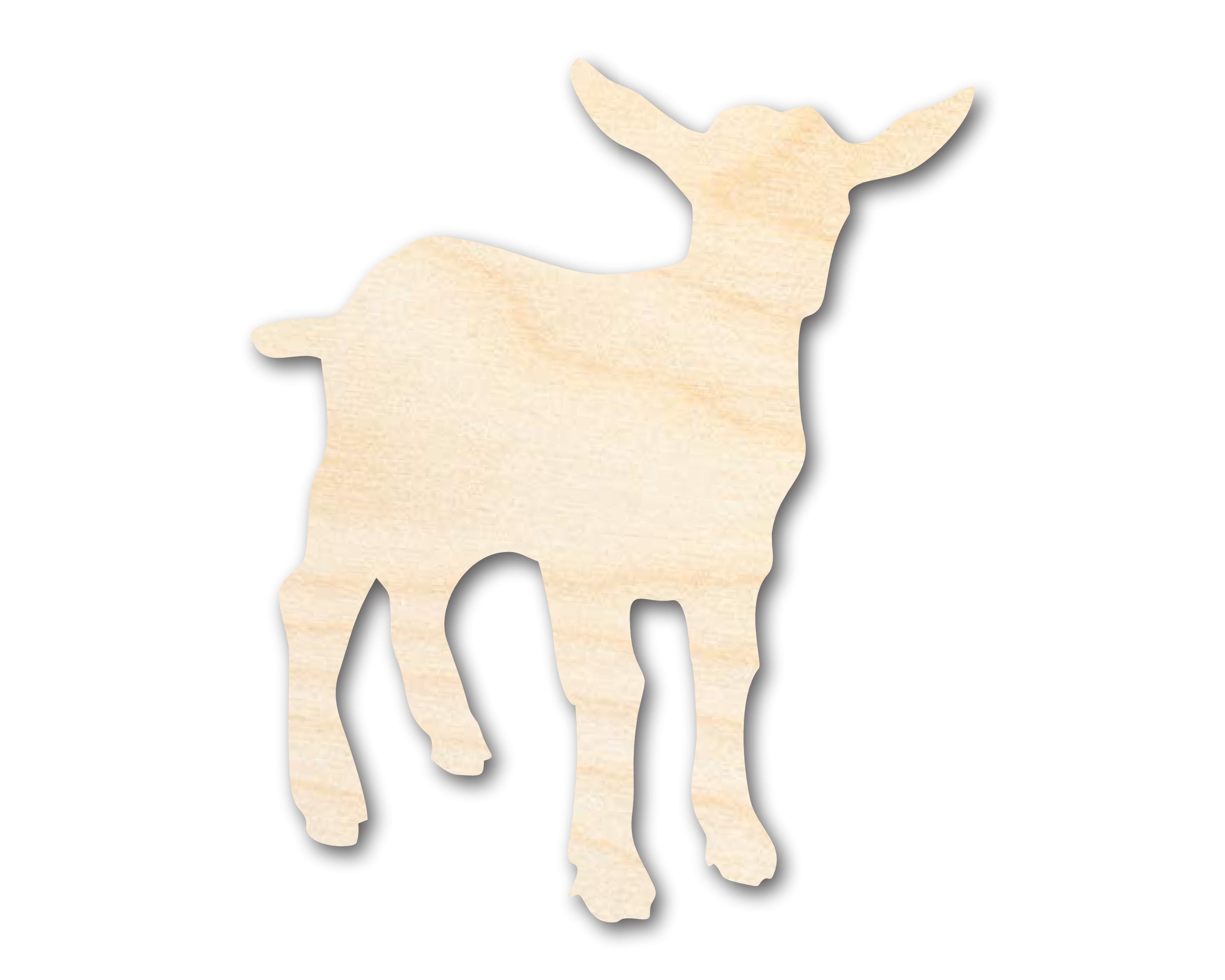 Unfinished Wood Goat Shape - Farm Animal Craft - up to 46" DIY 4" / 1/8 ...