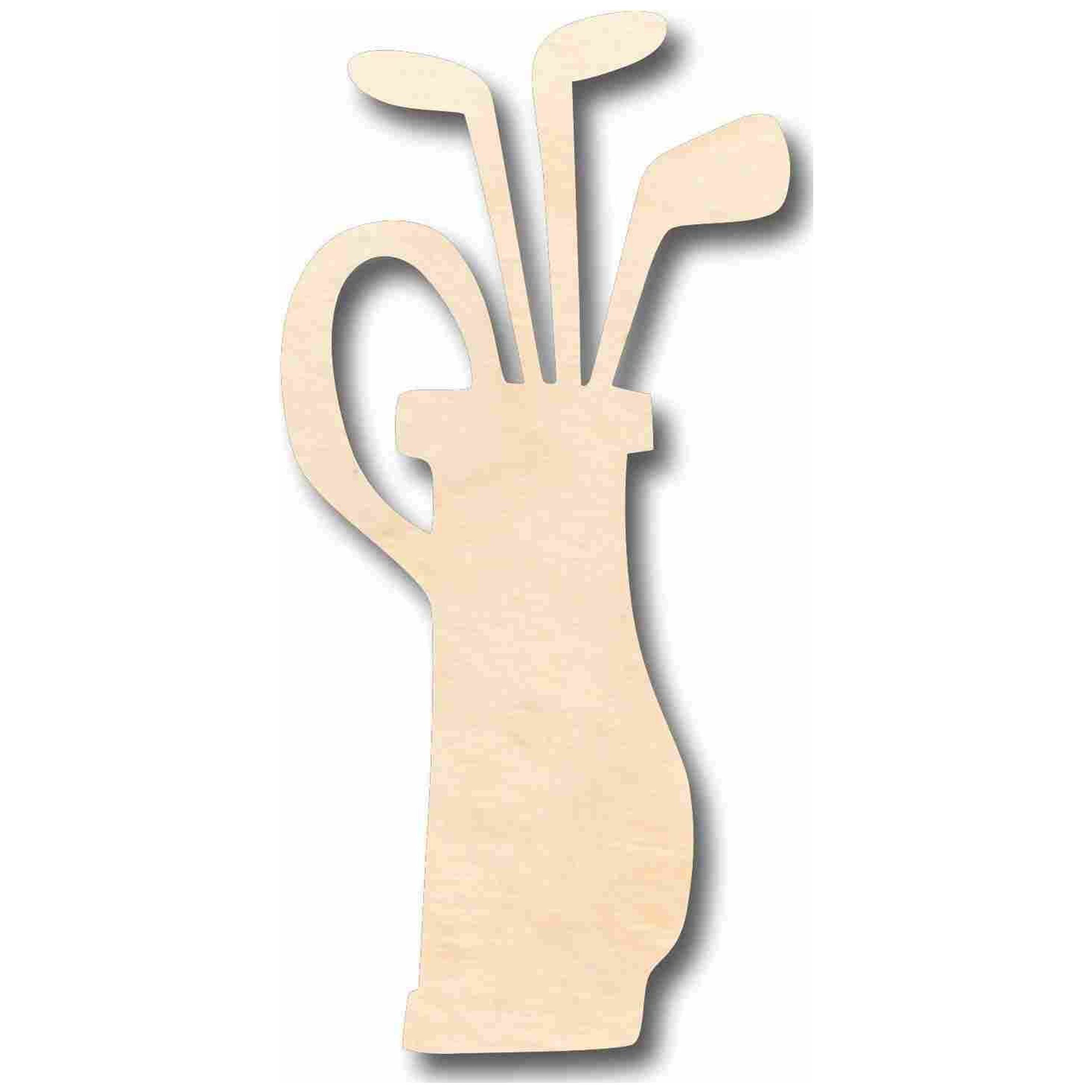 Unfinished Wood Golf Bag Silhouette - Craft- up to 46" DIY 7" / 1/8 ...