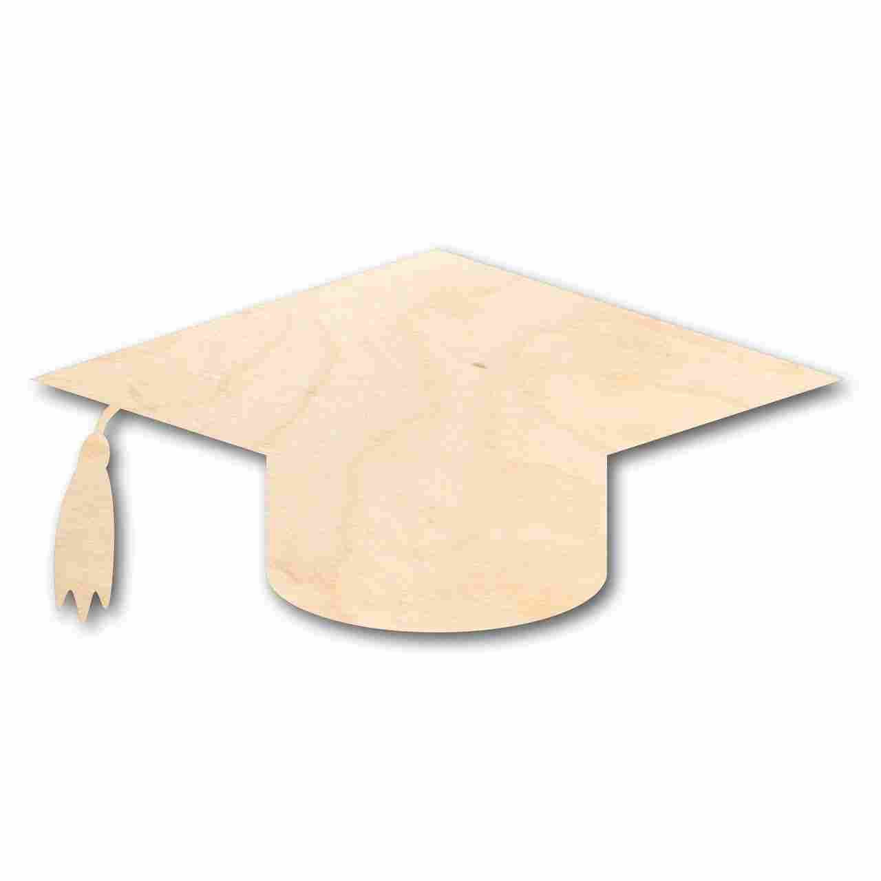 Unfinished Wood Graduation Cap Shape - Craft - up to 46" DIY 4" / 1/4 ...