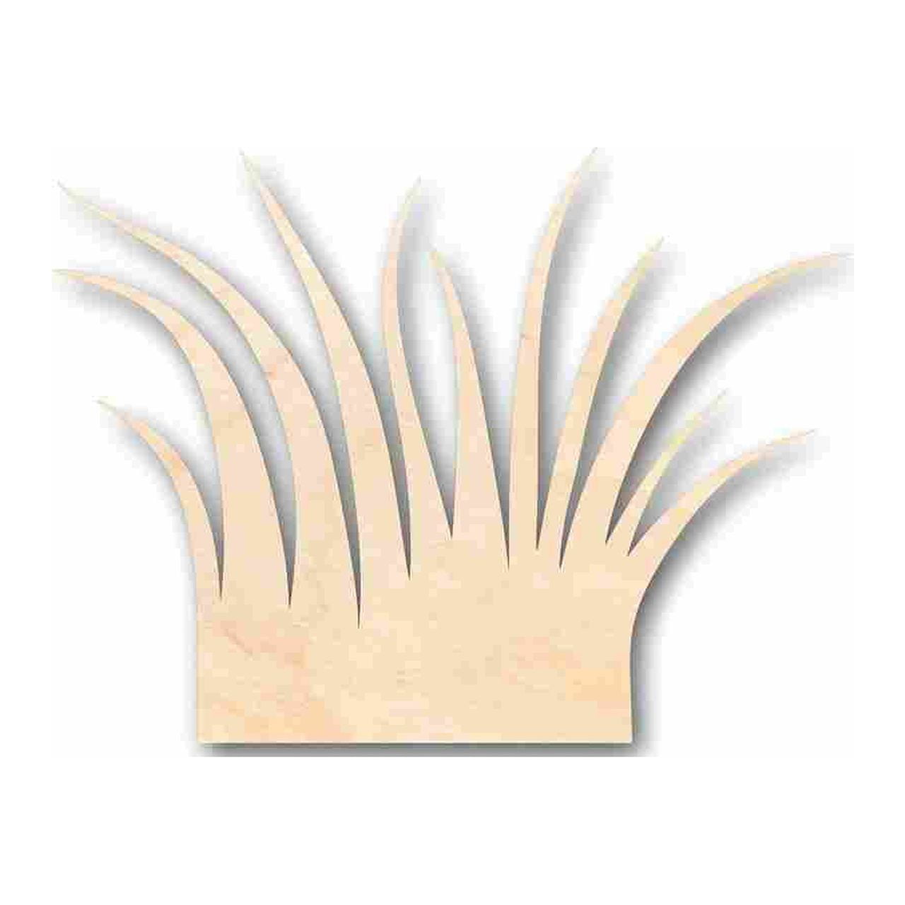 Unfinished Wood Grass Shape - Plants - Craft - up to 46" DIY 14" / 3/4 ...