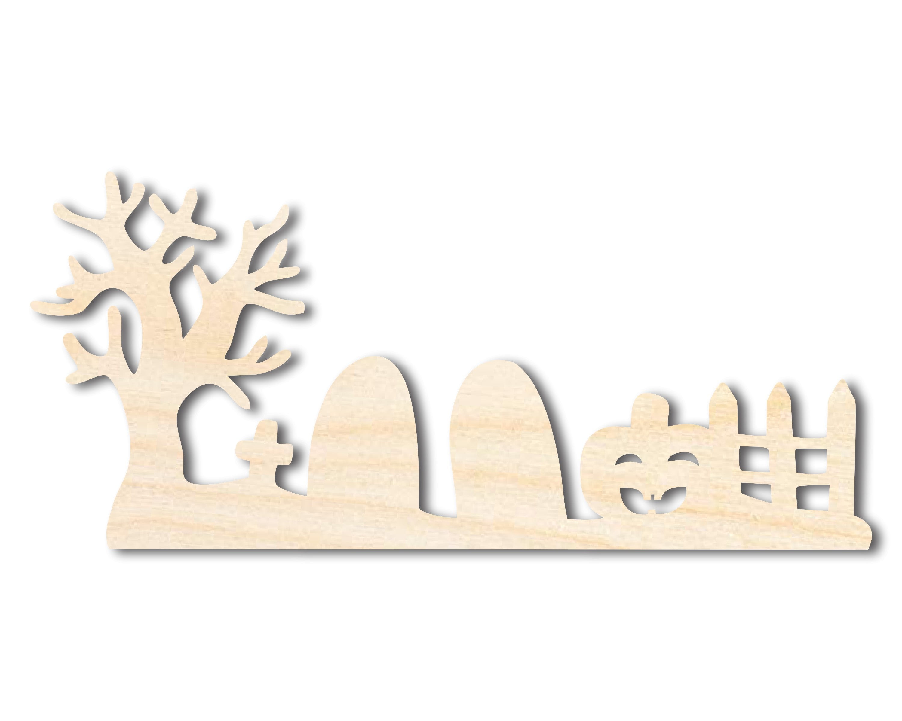 Unfinished Wood Graveyard Shape - Craft - up to 46" 7" / 1/2" - Walmart.com
