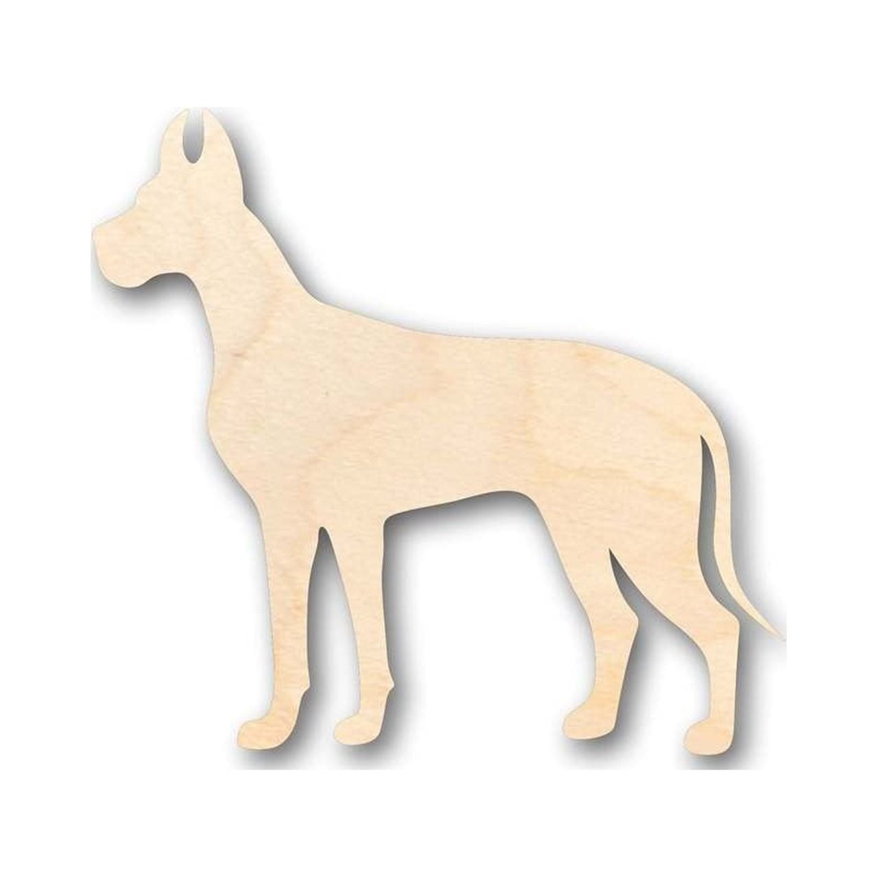 Unfinished Wood Great Dane Dog Shape - Animal - Pet - Craft - up to 46 ...