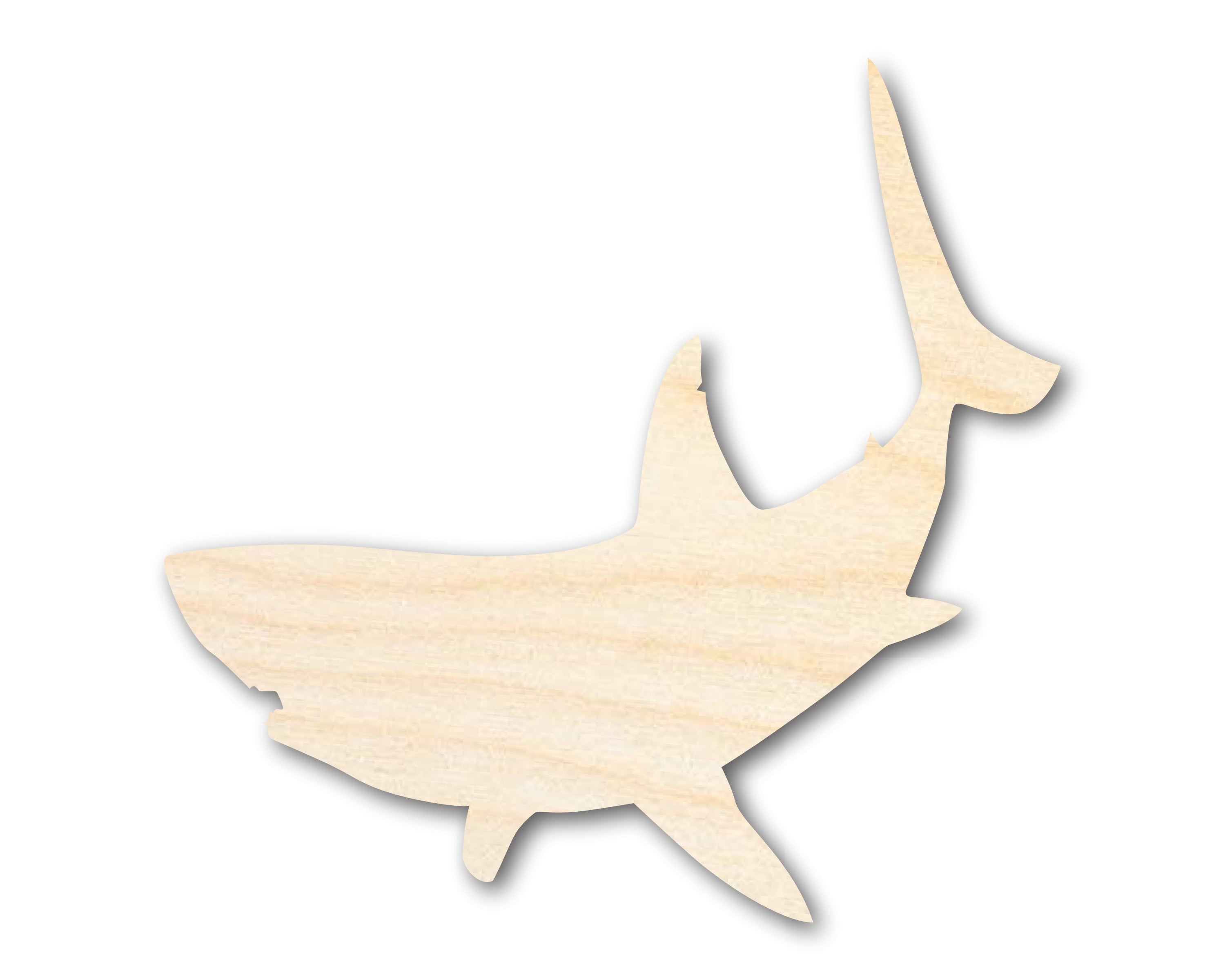 Bigger Better | Unfinished Wood Great White Shark Shape | DIY Craft ...