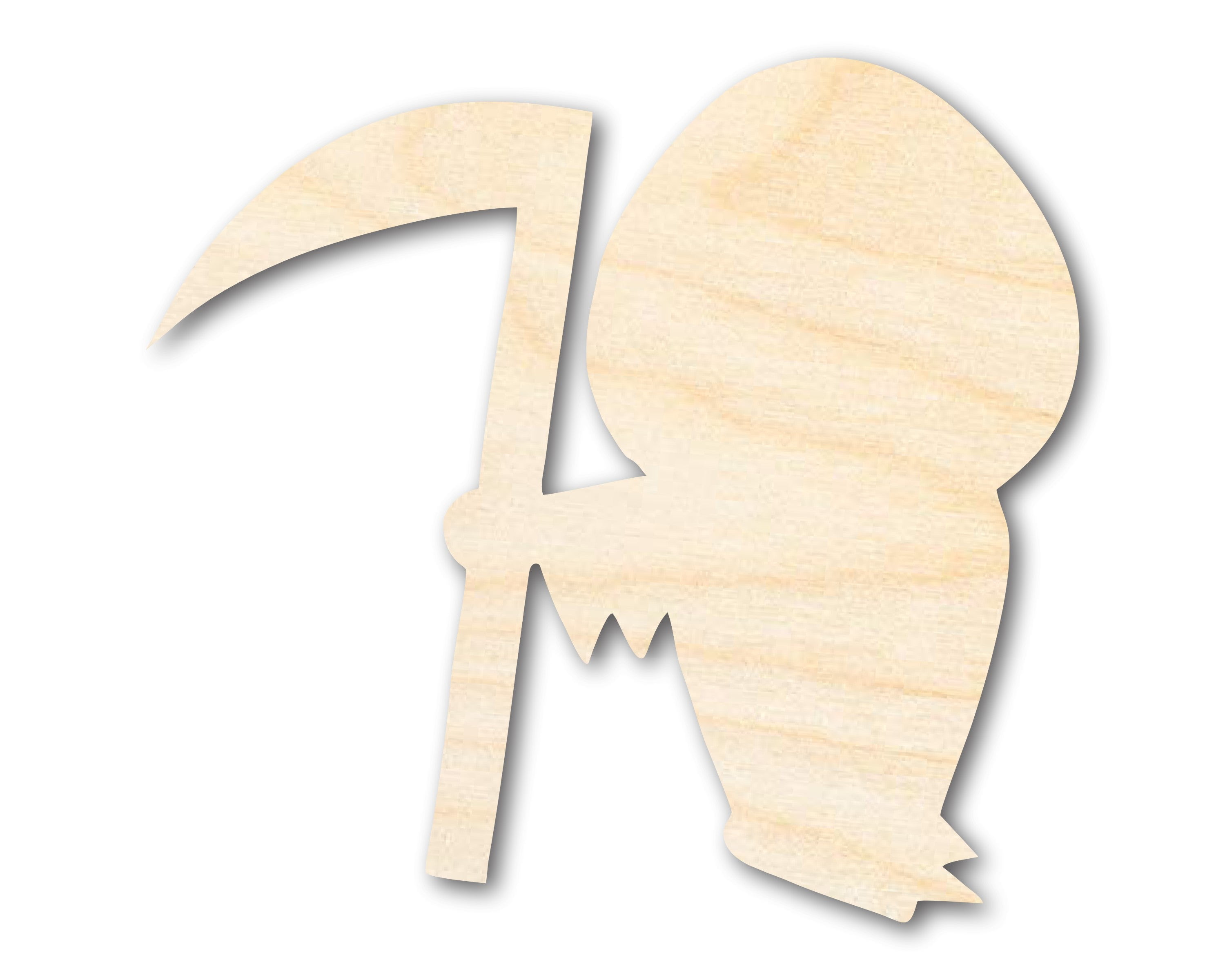 Unfinished Wood Grim Reaper Shape | Craft Cutout | up to 46" DIY 7" / 1 ...