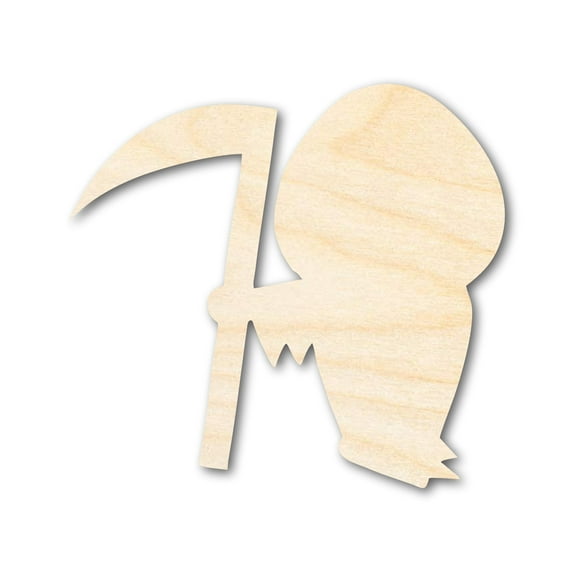 Unfinished Wood Grim Reaper Shape | Craft Cutout | up to 46" DIY 8" / 1 ...