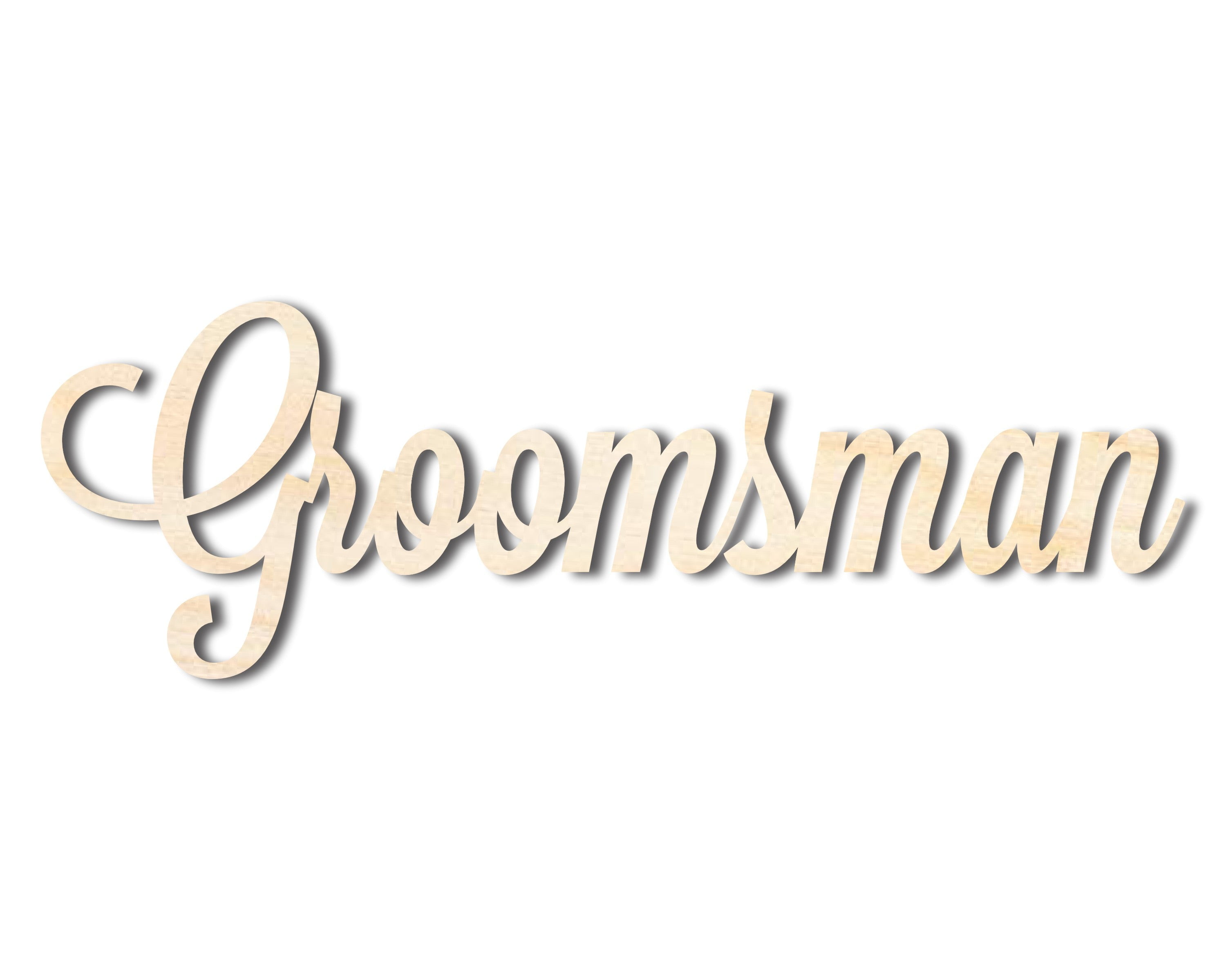 Unfinished Wood Groomsman Shape - Word Craft - up to 36" 46" / 3/4 ...
