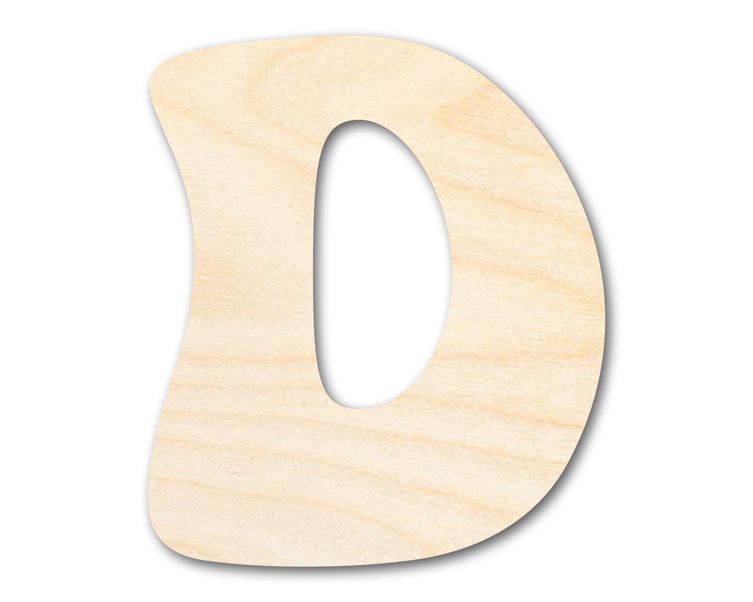 Unfinished Wood Groovy D Font Shape 18" / 1/8" - Walmart.com
