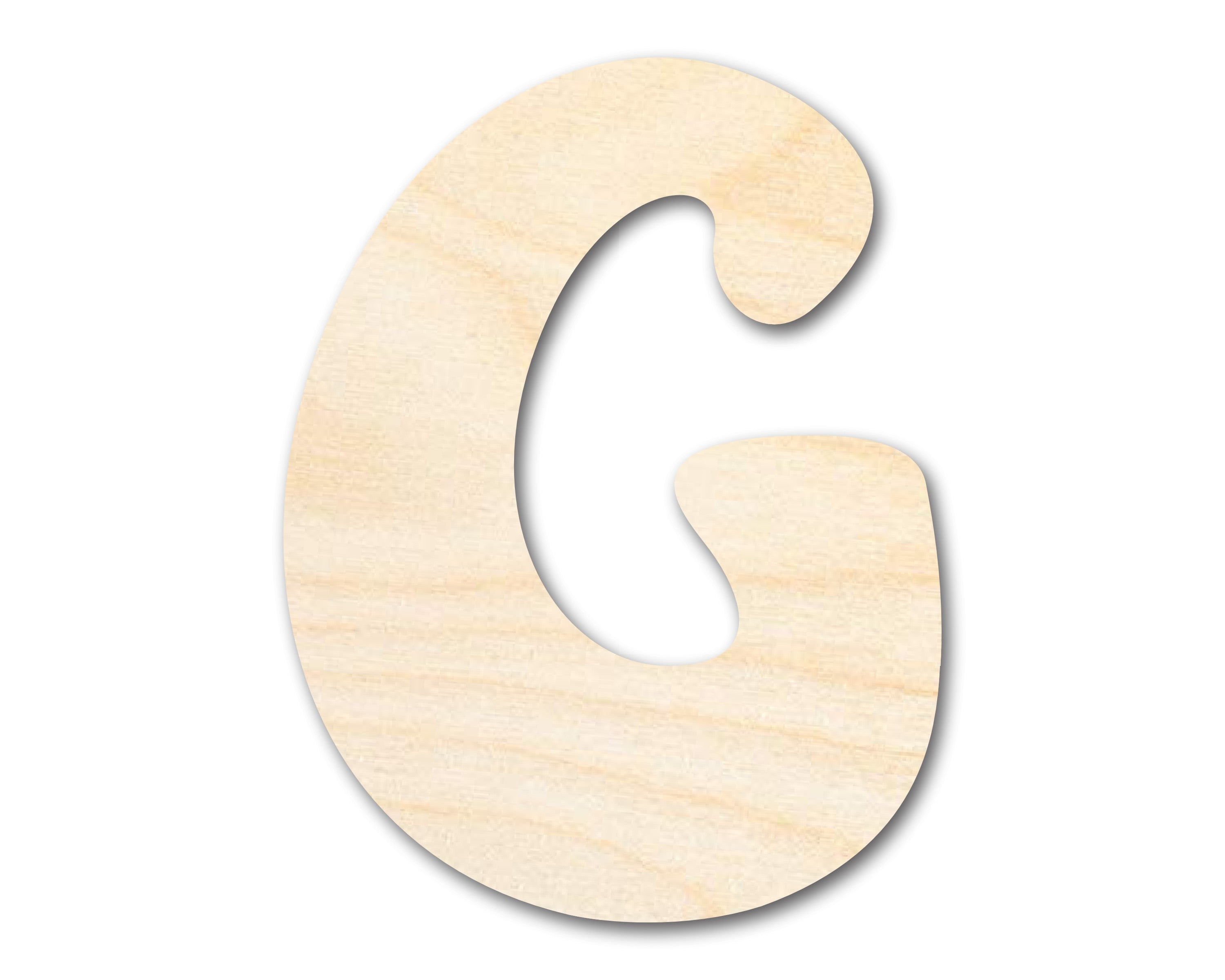 Unfinished Wood Groovy G Font Shape | DIY Craft Cutout | up to 46" DIY ...
