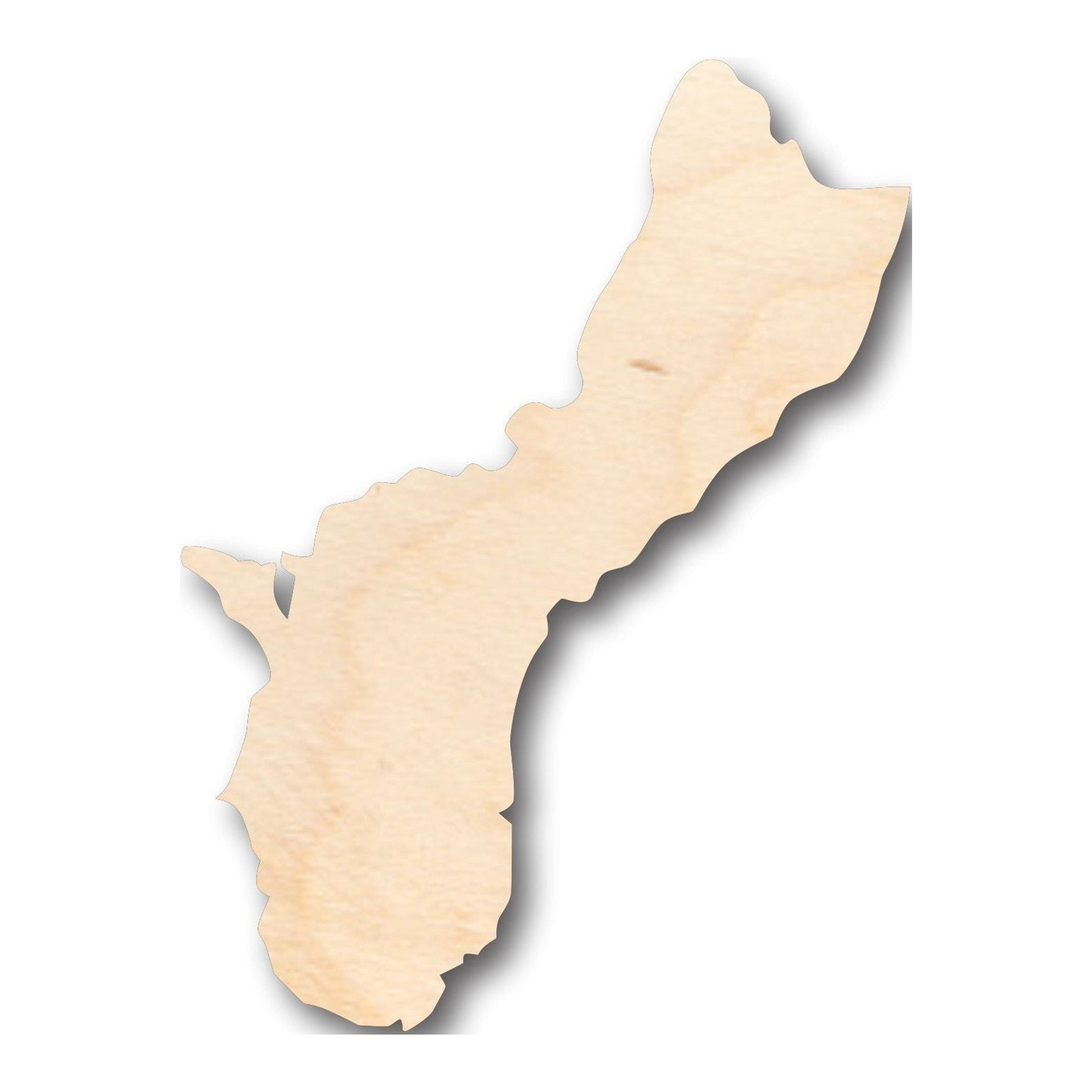 Unfinished Wood Guam Island Territory Shape - Craft - up to 46" DIY 14 ...