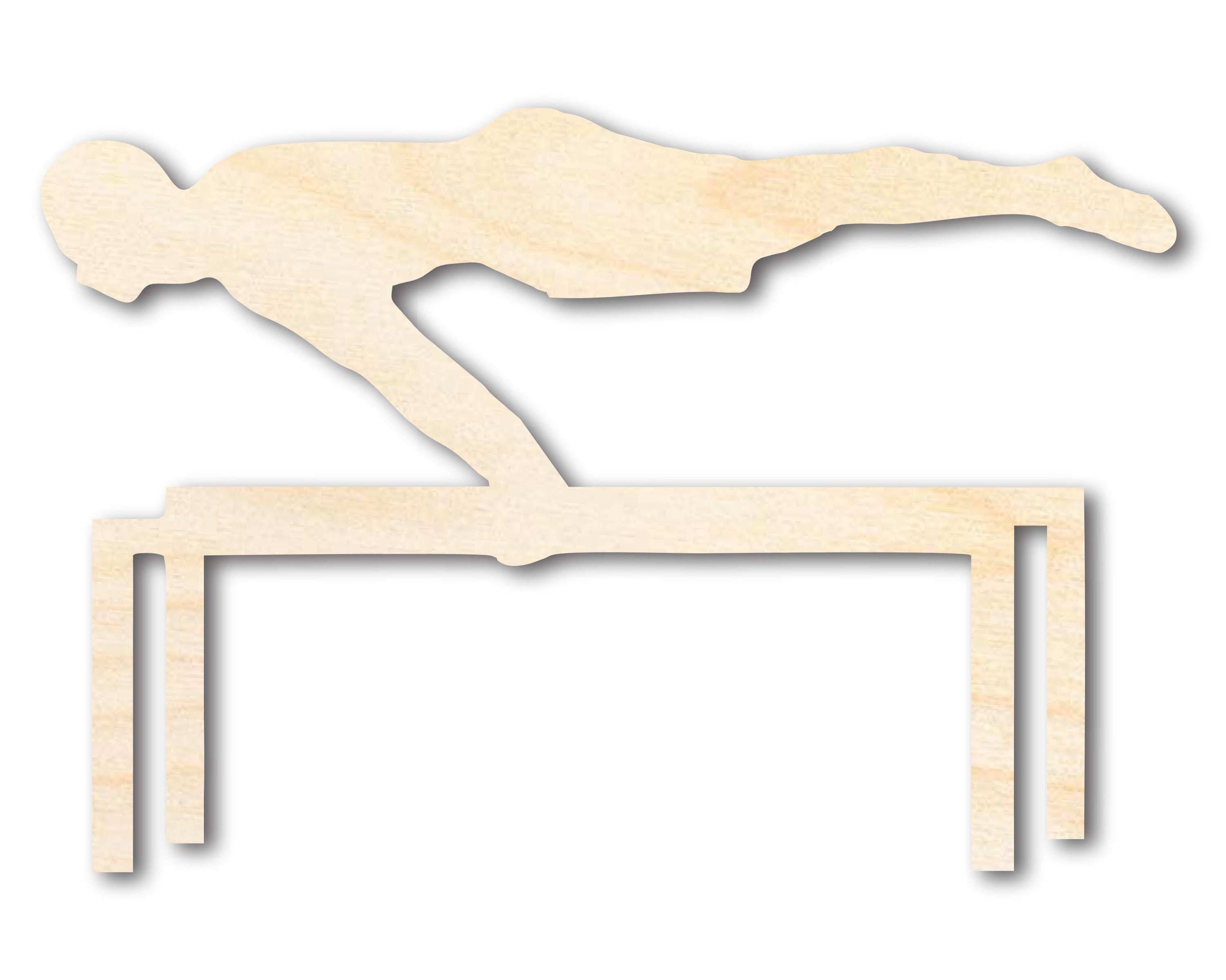 Unfinished Wood Gymnast Parallel Beam Shape | DIY Craft Cutout | up to ...