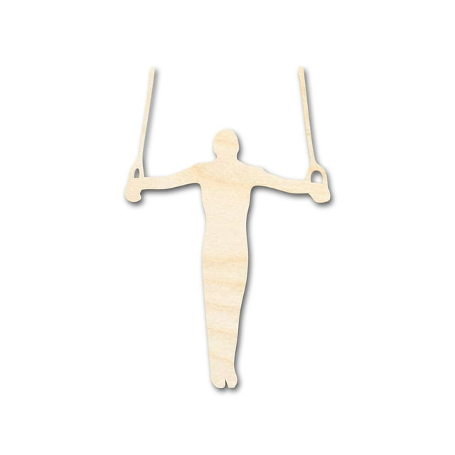 Unfinished Wood Gymnastics Iron Cross Shape | DIY Craft Cutout | up to ...